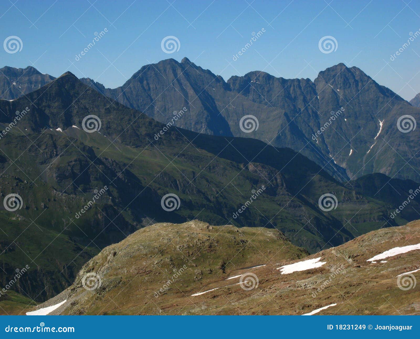 Sharp Peaks of High Mountains Stock Image - Image of snowy, slope: 18231249