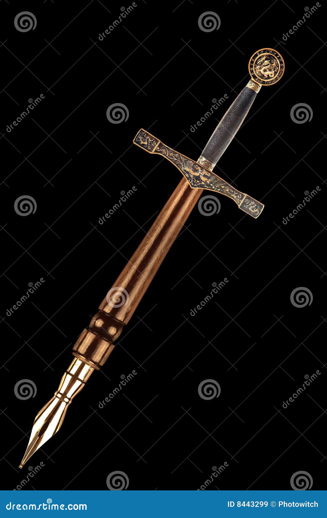 Sharp pen stock image. Image of martial, golden, metal - 8443299