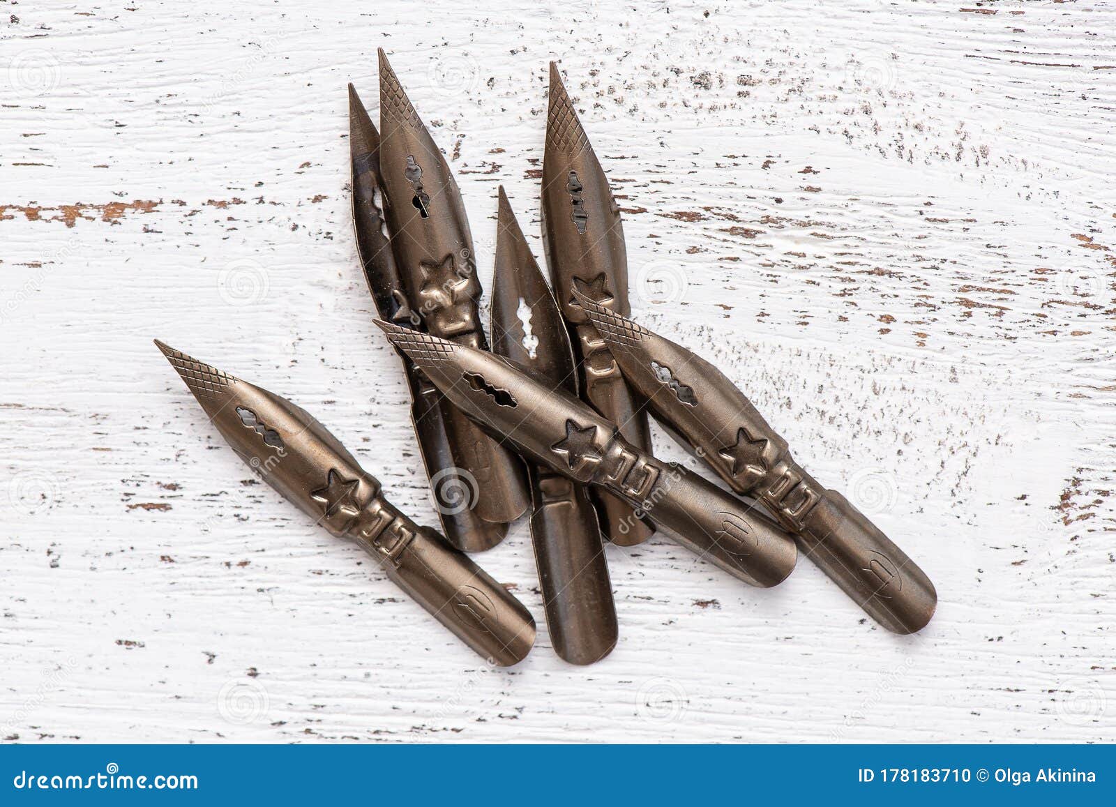 Sharp Pen for Calligraphy. Close-up. Retro Style Stock Photo - Image of ...