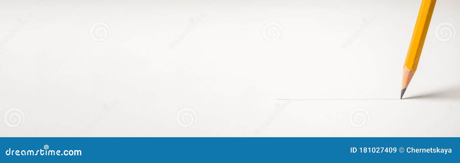 Sharp Pencil Drawing Line on Paper, Space for Text. Banner Design Stock ...