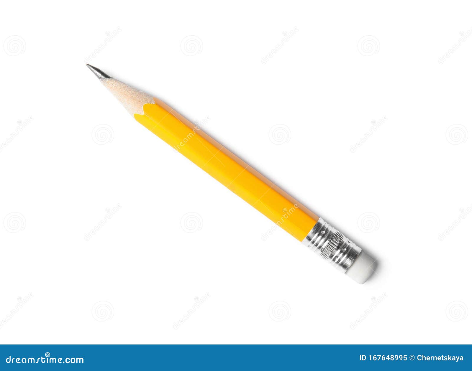 Sharp Pencil Isolated on White Stock Image - Image of eraser, drawing ...