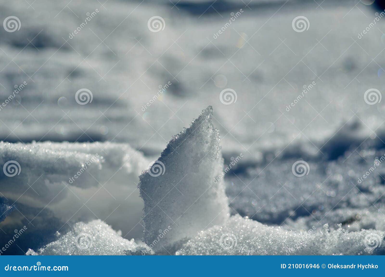 Sharp piece of frozen snow stock photo. Image of outdoor - 210016946