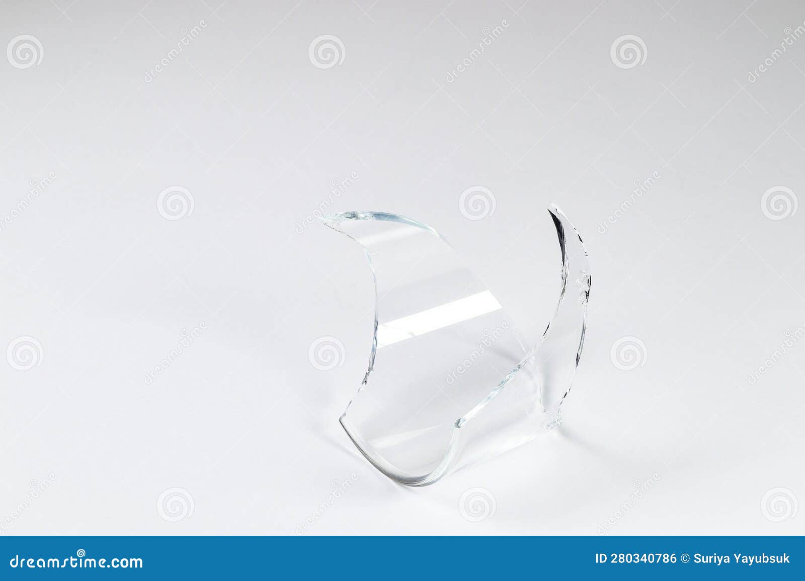 Sharp Pieces of Broken Glass Isolated on White Background Stock Photo ...