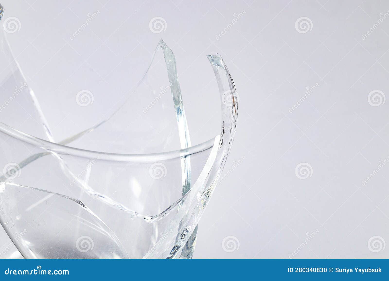 Sharp Pieces of Broken Glass Isolated on White Background Stock Photo ...