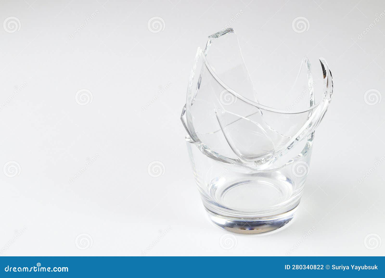 Sharp Pieces of Broken Glass Isolated on White Background Stock Photo ...