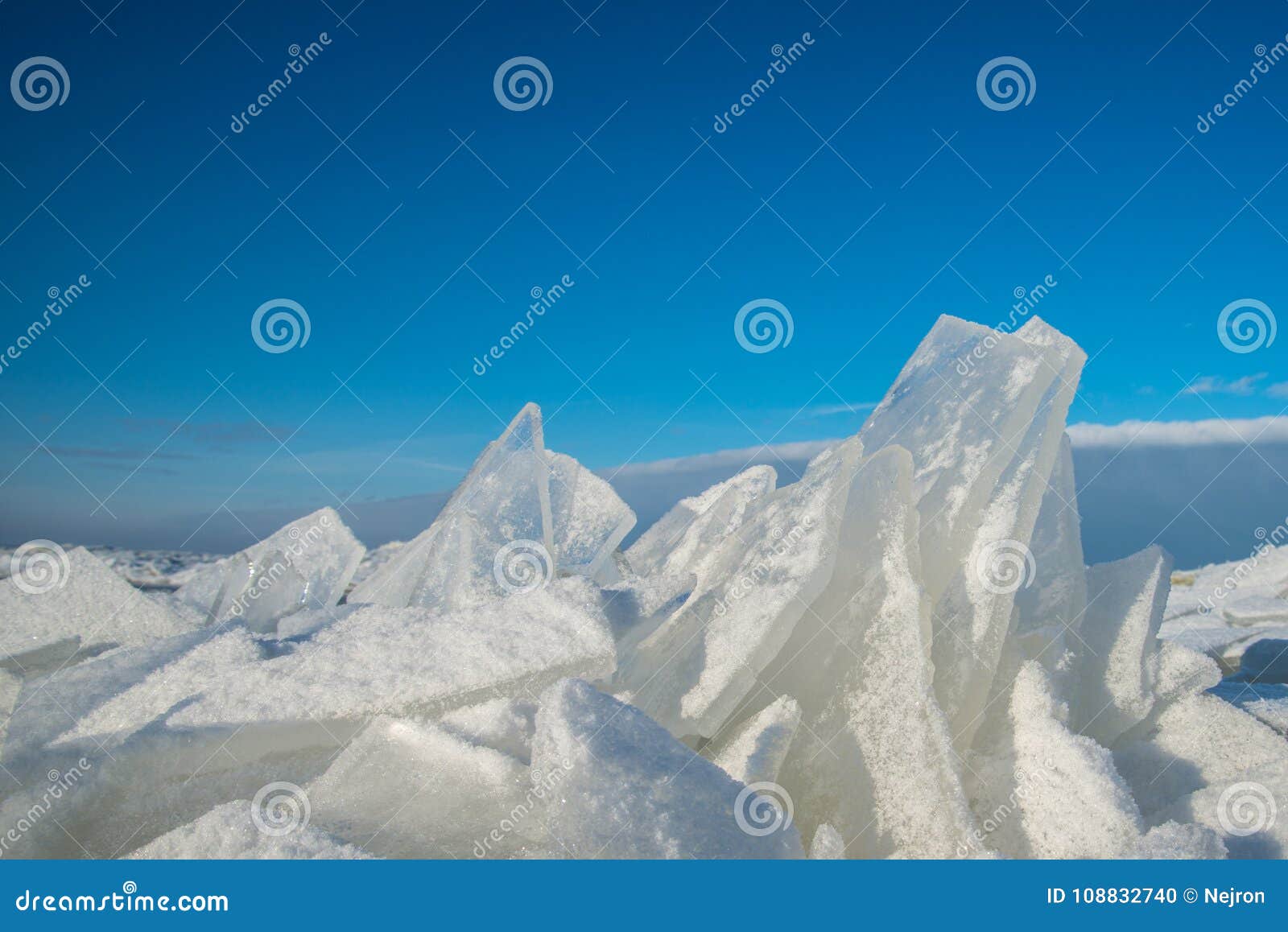 Sharp Pieces of Ice Against Blue Sky Stock Photo - Image of clear ...