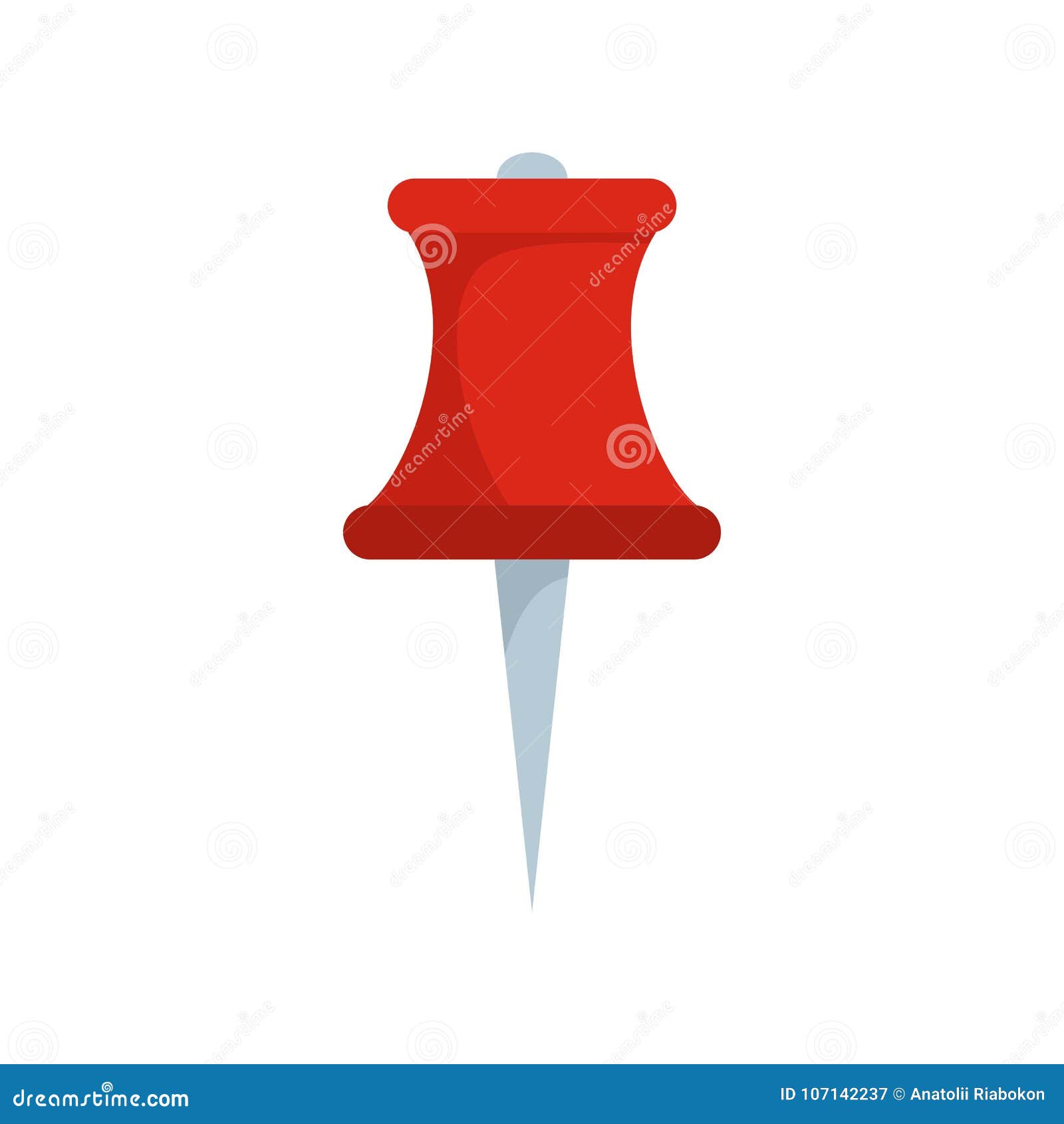 Sharp Pin Icon, Flat Style. Stock Vector - Illustration of point ...