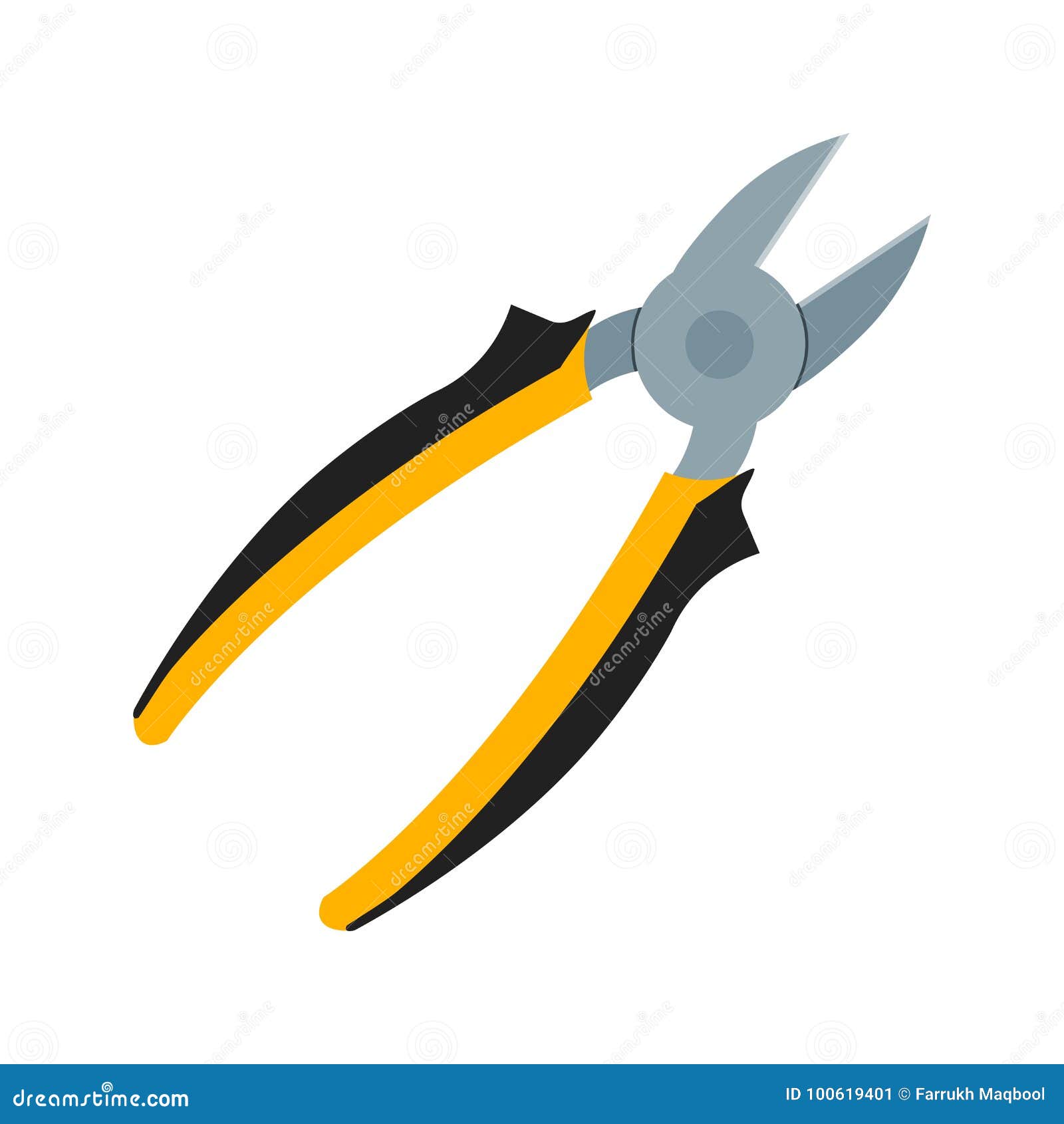 Sharp Pliers stock vector. Illustration of equipment - 100619401