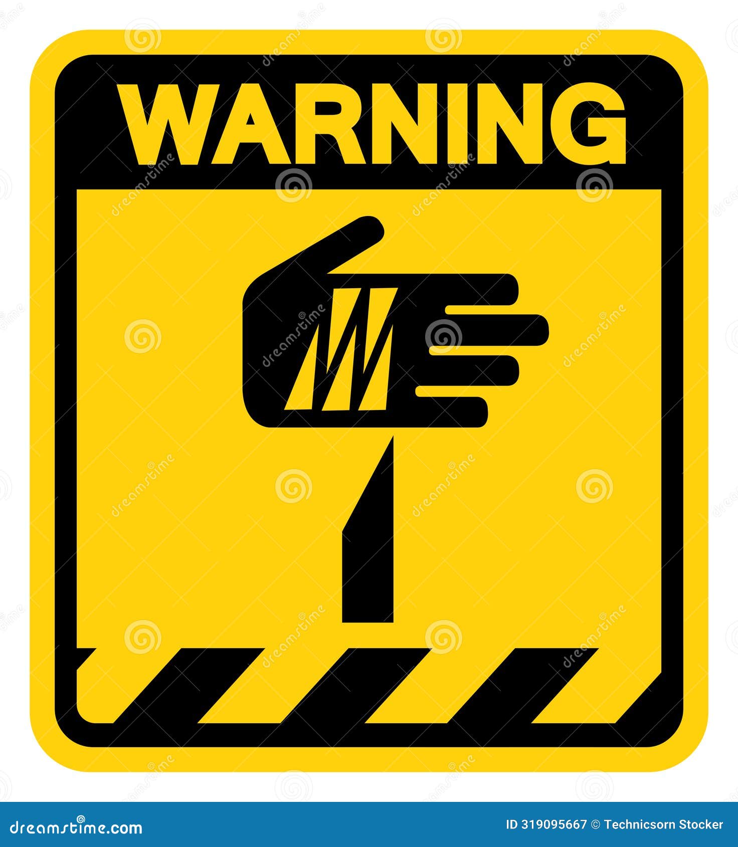 Sharp Point Warning Sign, Vector Illustration, Isolate on White ...