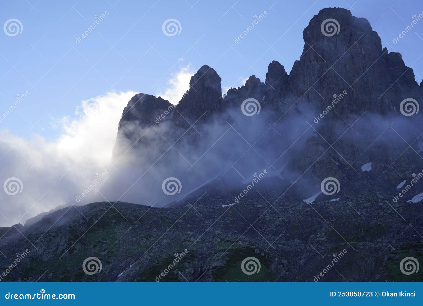 Sharp pointed mountains stock image. Image of flame - 253050723
