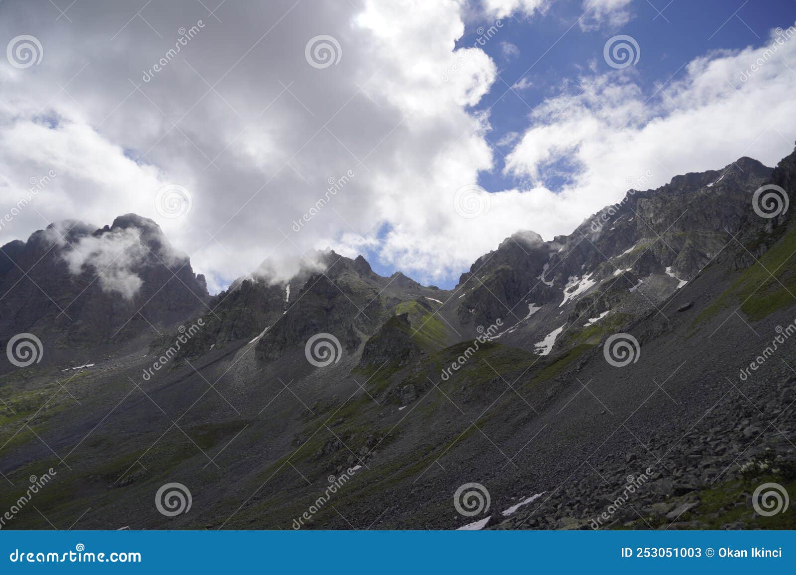 Sharp pointed mountains stock image. Image of forest - 253051003
