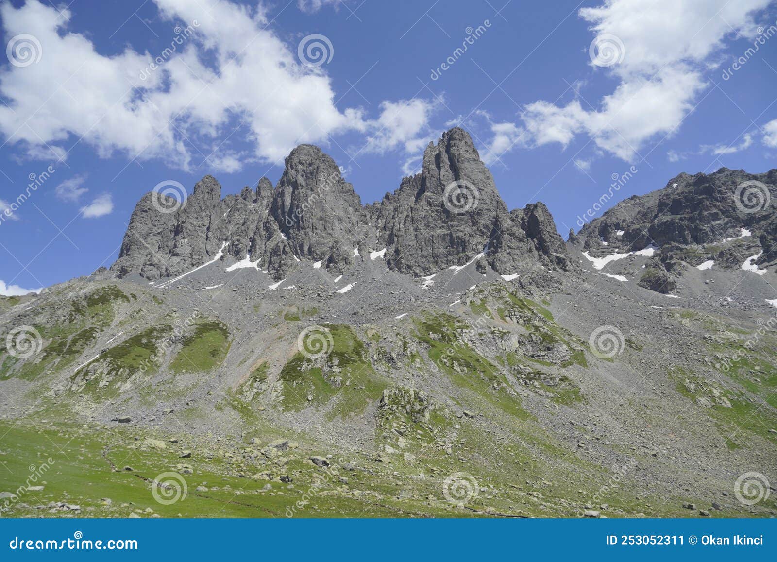 Sharp pointed mountains stock image. Image of hiking - 253052311