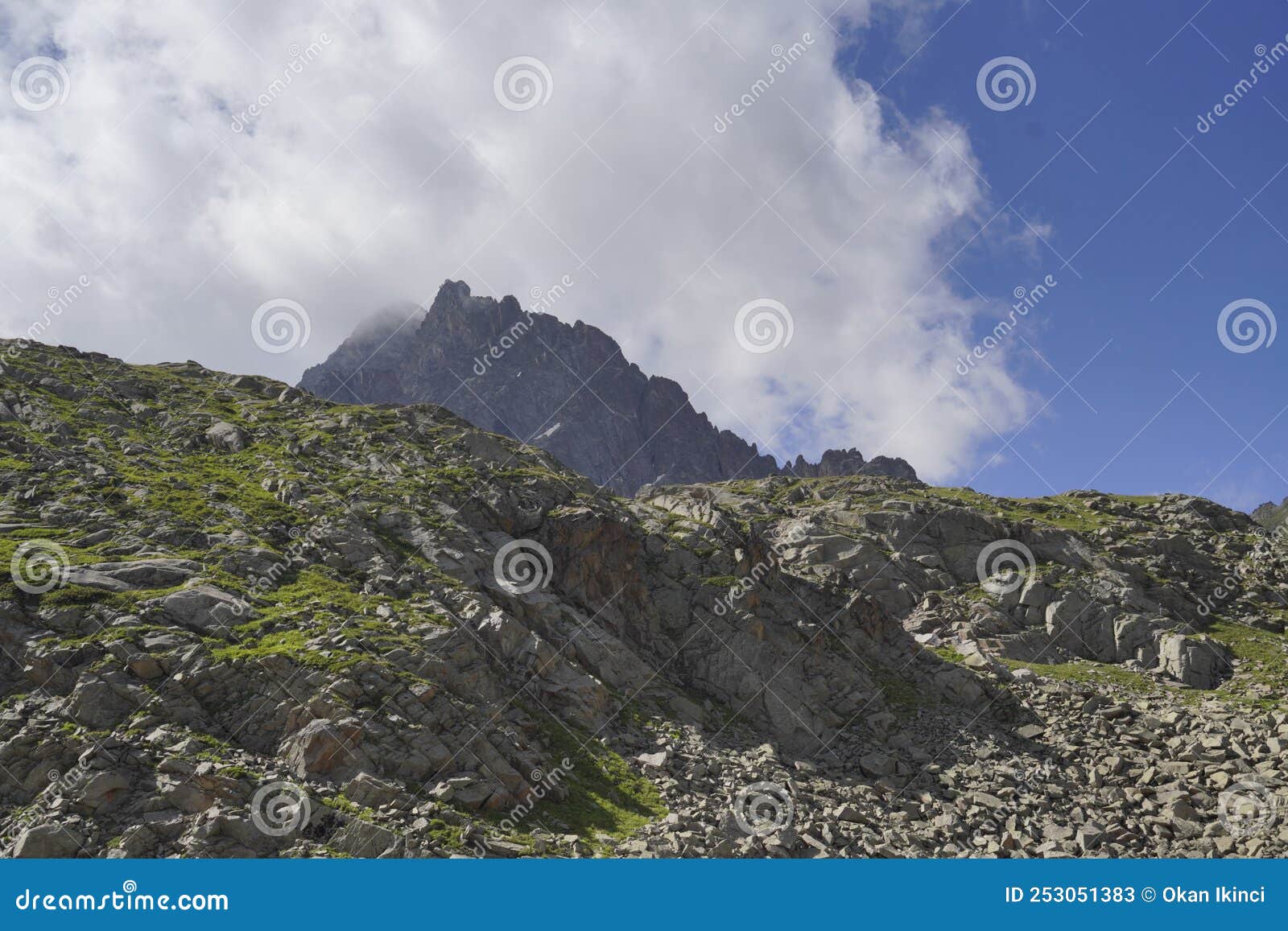 Sharp pointed mountains stock image. Image of dangerous - 253051383
