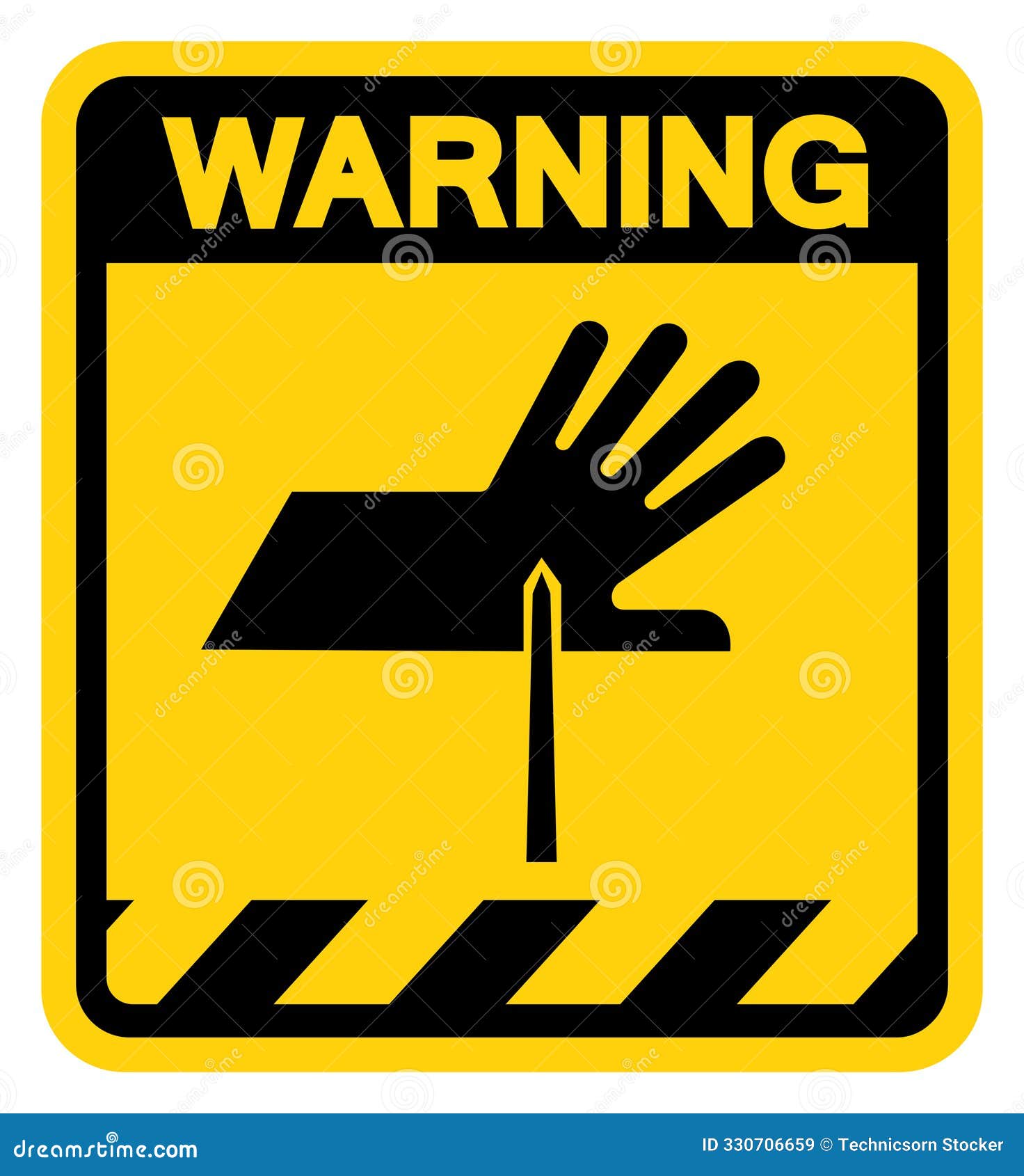 Sharp Points Warning Sign, Vector Illustration, Isolate on White ...