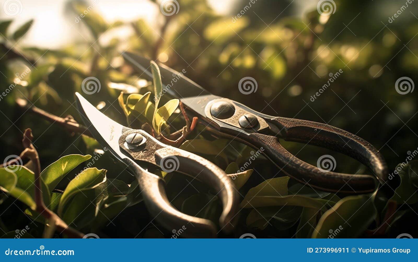 Sharp Pruning Shears Cut Green Foliage Perfectly Generated by AI Stock ...