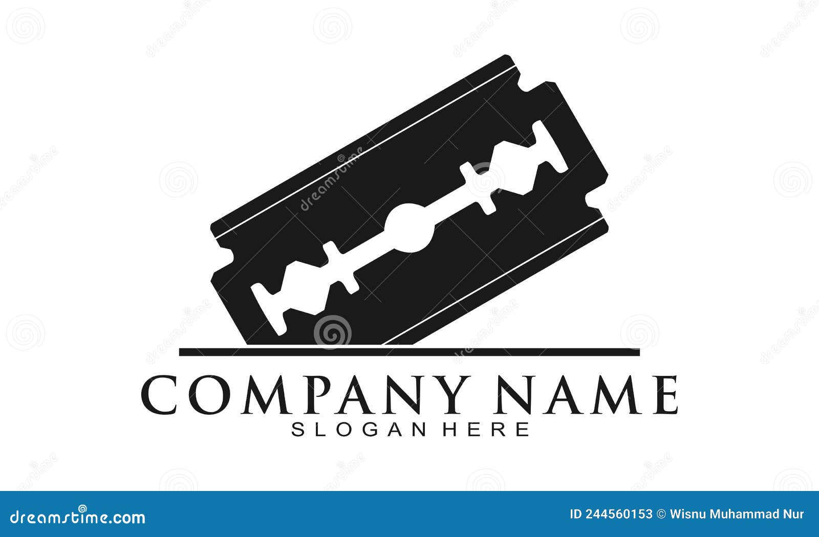 Sharp Razor Blade Illustration Vector Logo | CartoonDealer.com #244560153