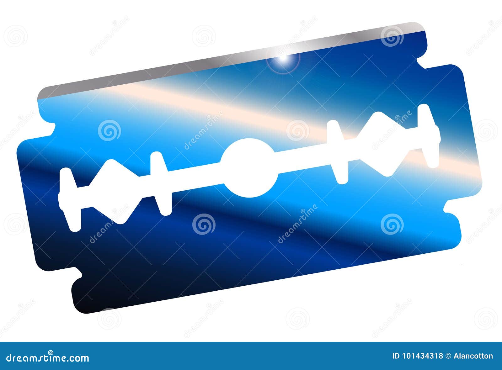 Sharp Razor Blade Illustration Vector Logo | CartoonDealer.com #244560153
