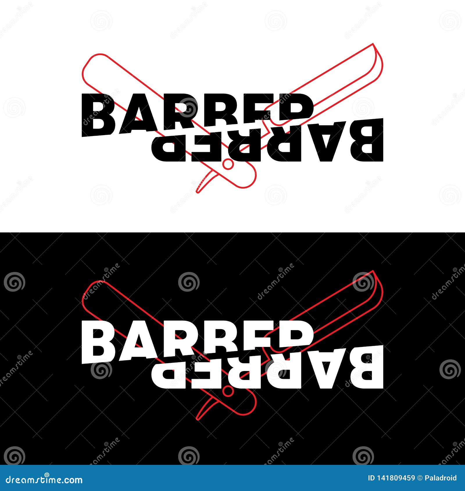 Sharp Razor Blade Illustration Vector Logo | CartoonDealer.com #244560153