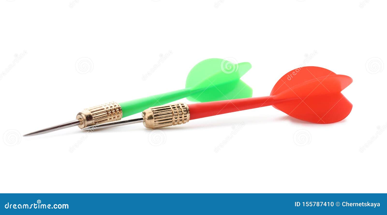Sharp Red and Green Darts Isolated Stock Photo - Image of bullseye ...