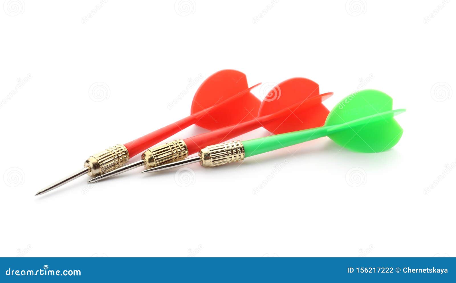 Sharp Red and Green Darts Isolated Stock Photo - Image of accurate ...