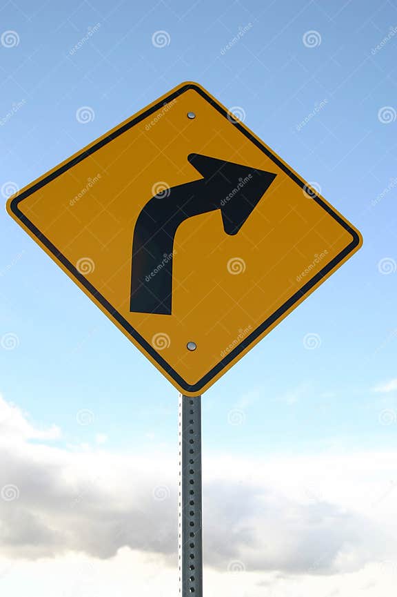 Sharp Right Turn Sign stock image. Image of sharp, driving - 507157