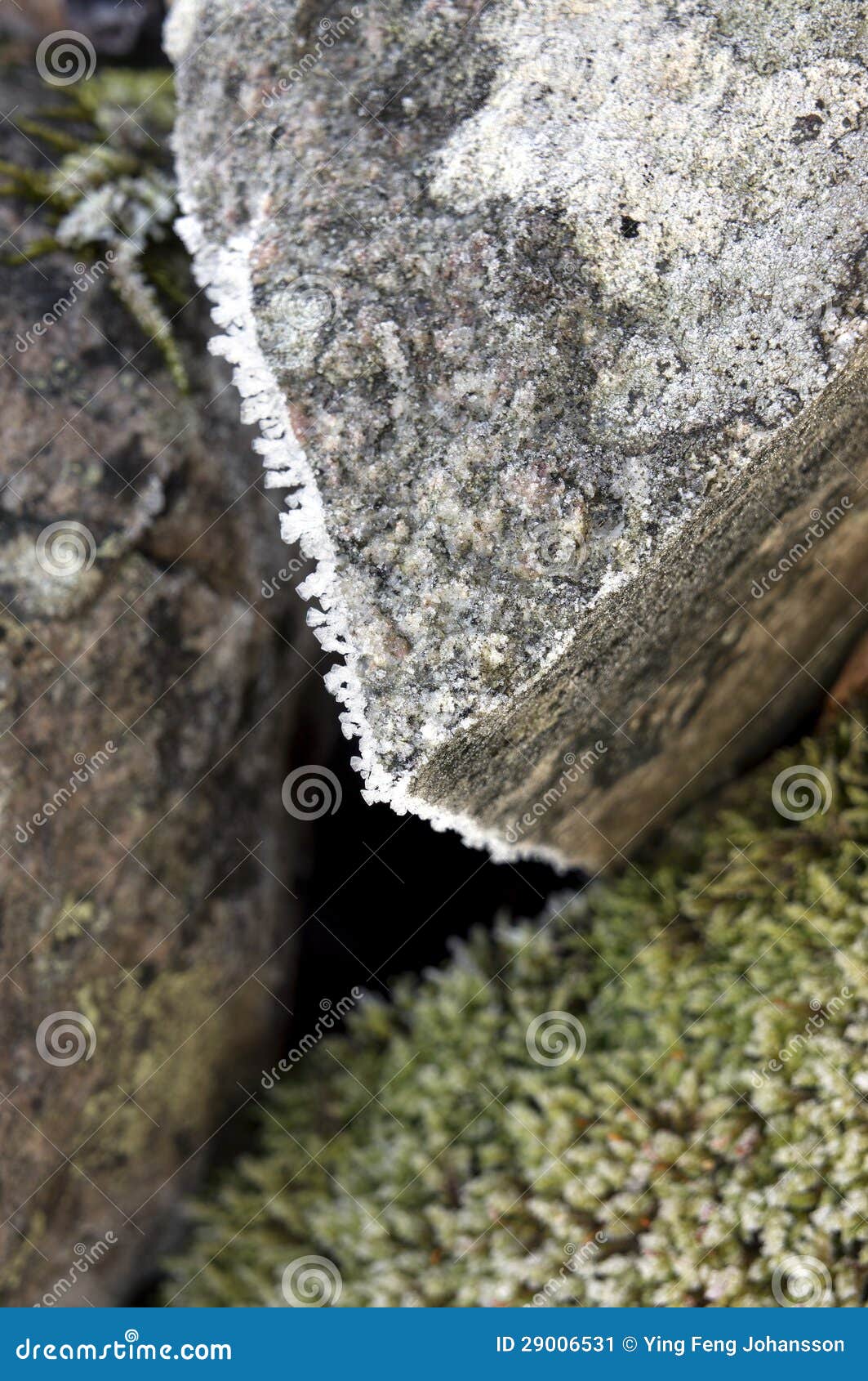 Sharp Rock with Ice Crystals Stock Image - Image of nature, rime: 29006531