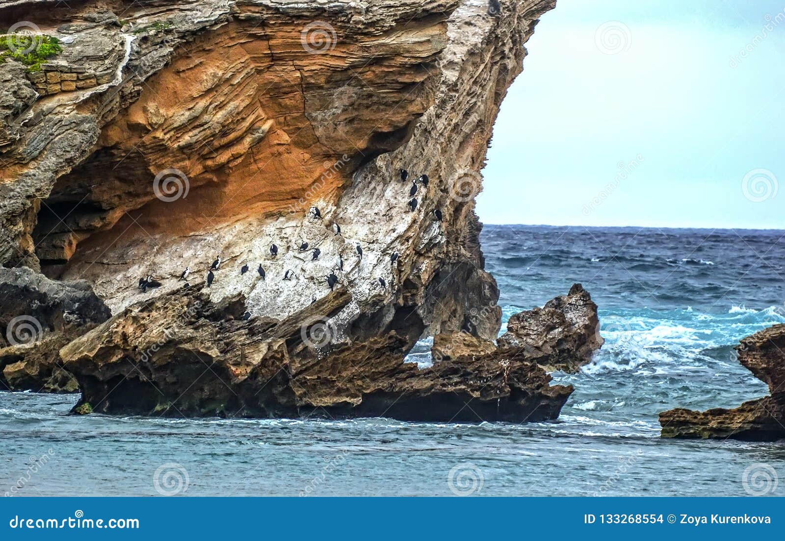 The Sharp Rocks.the Great Pacific Ocean. Stock Photo - Image of water ...