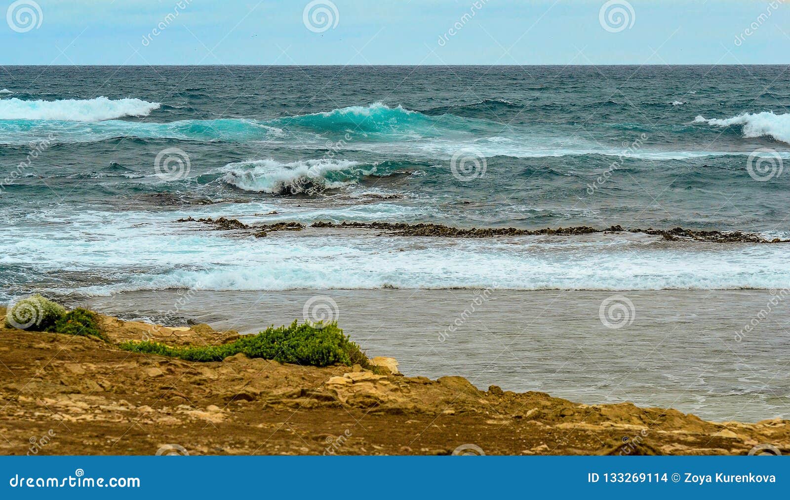 The Sharp Rocks.the Great Pacific Ocean. Stock Photo - Image of sharp ...
