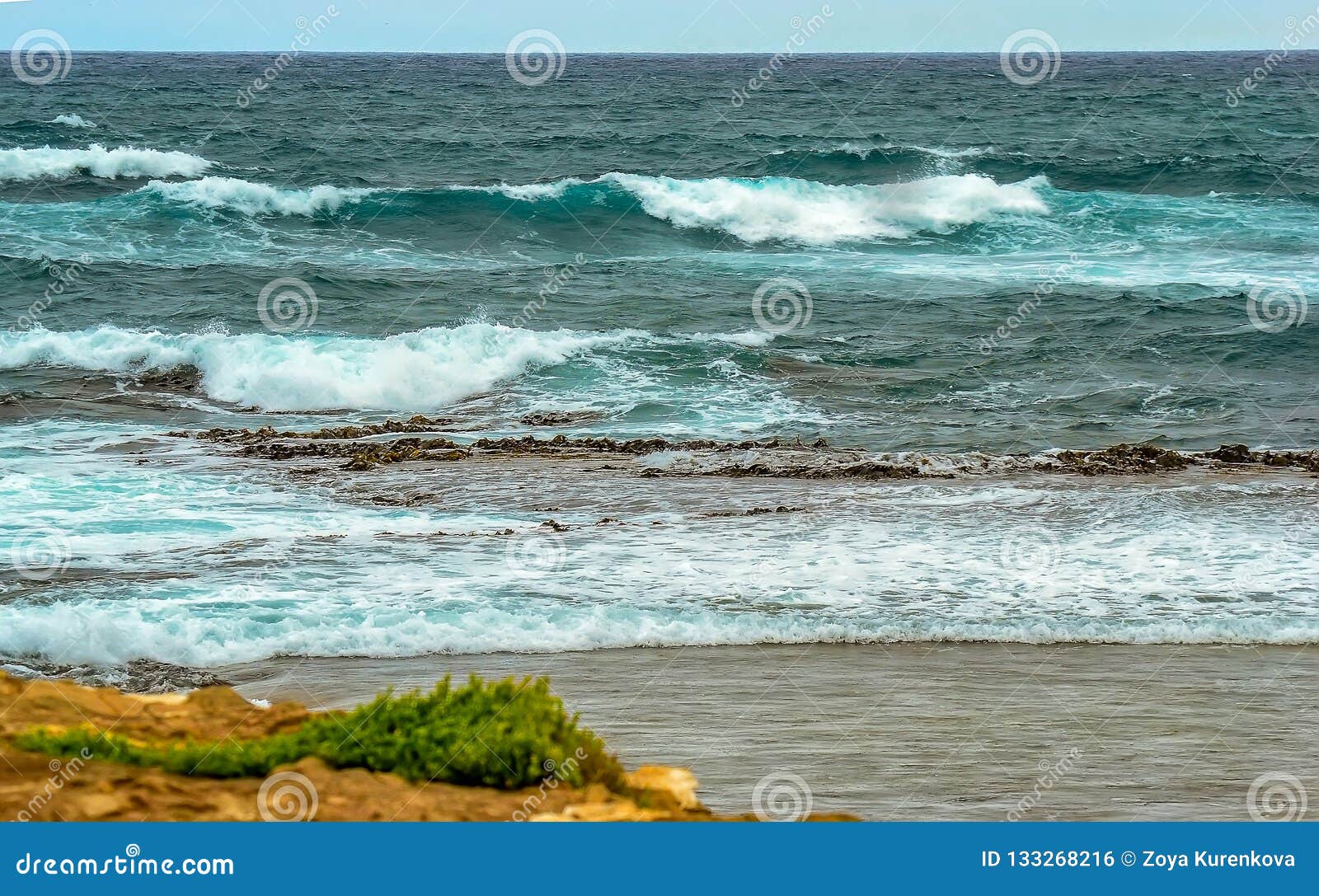 The Sharp Rocks.the Great Pacific Ocean. Stock Photo - Image of ...