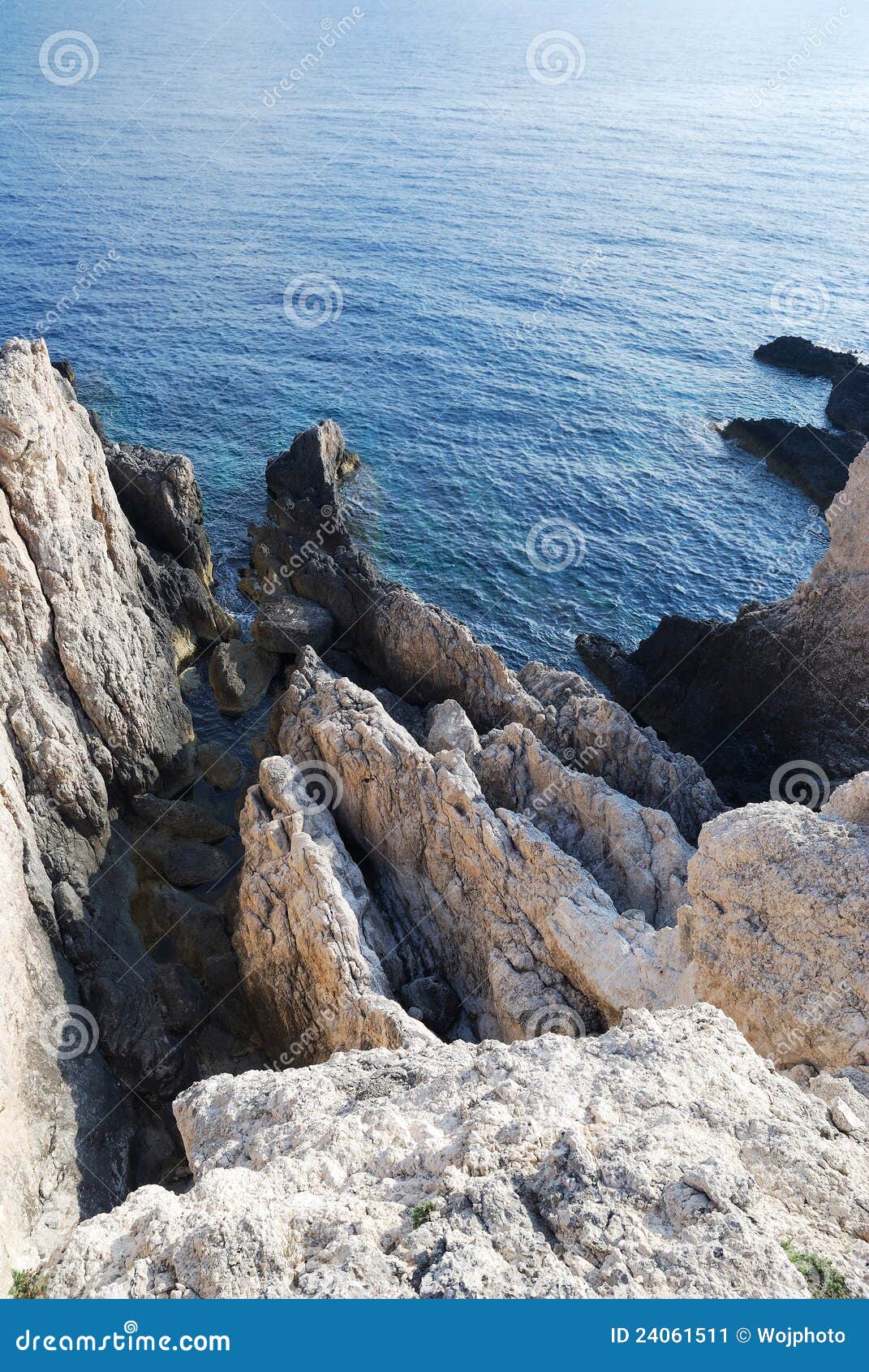 Sharp Rocks and Sea stock image. Image of salt, cracked - 24061511