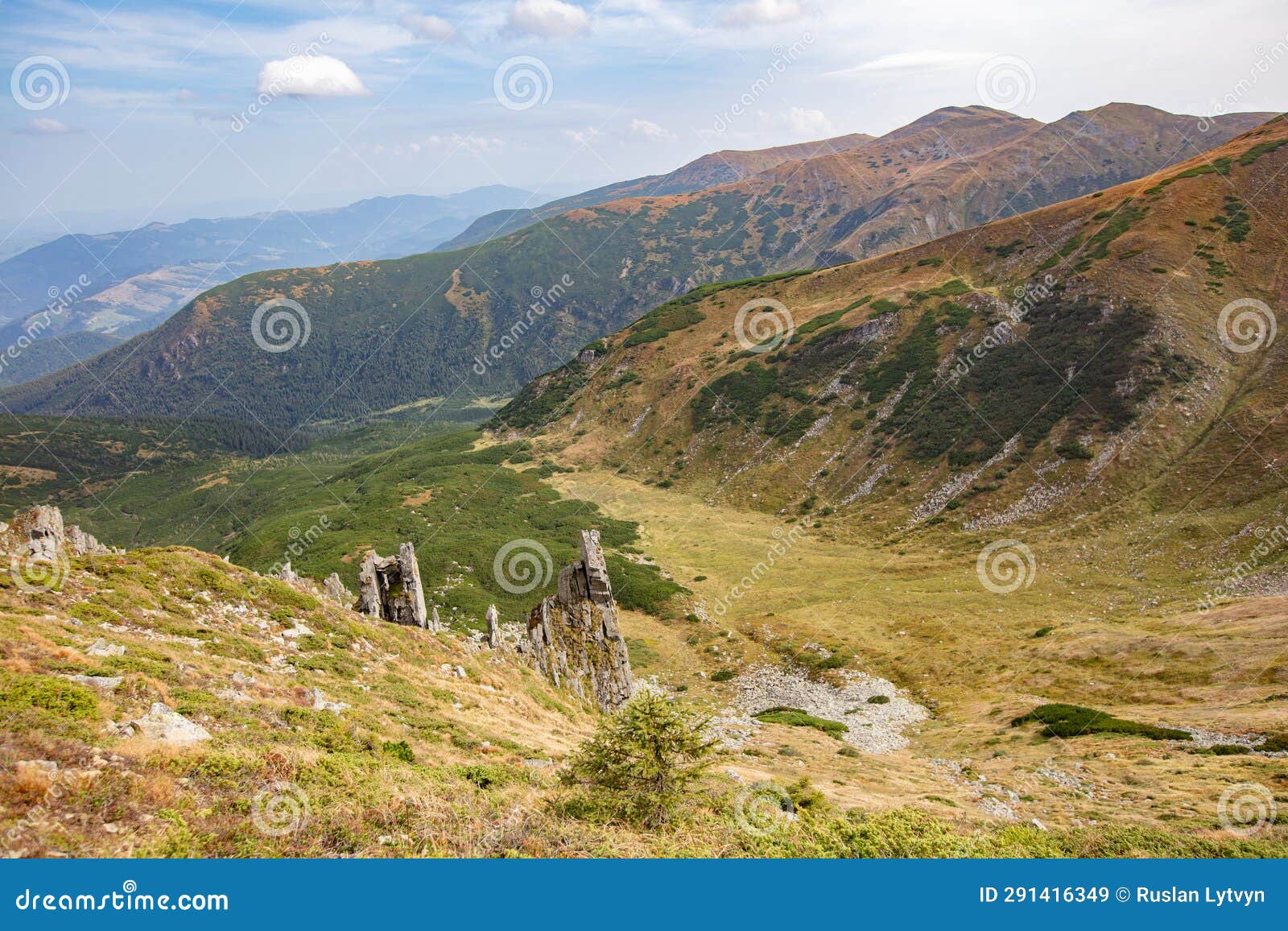 Sharp Rocks of Shpytsi Mountain in Chornohora Mountain Range in ...