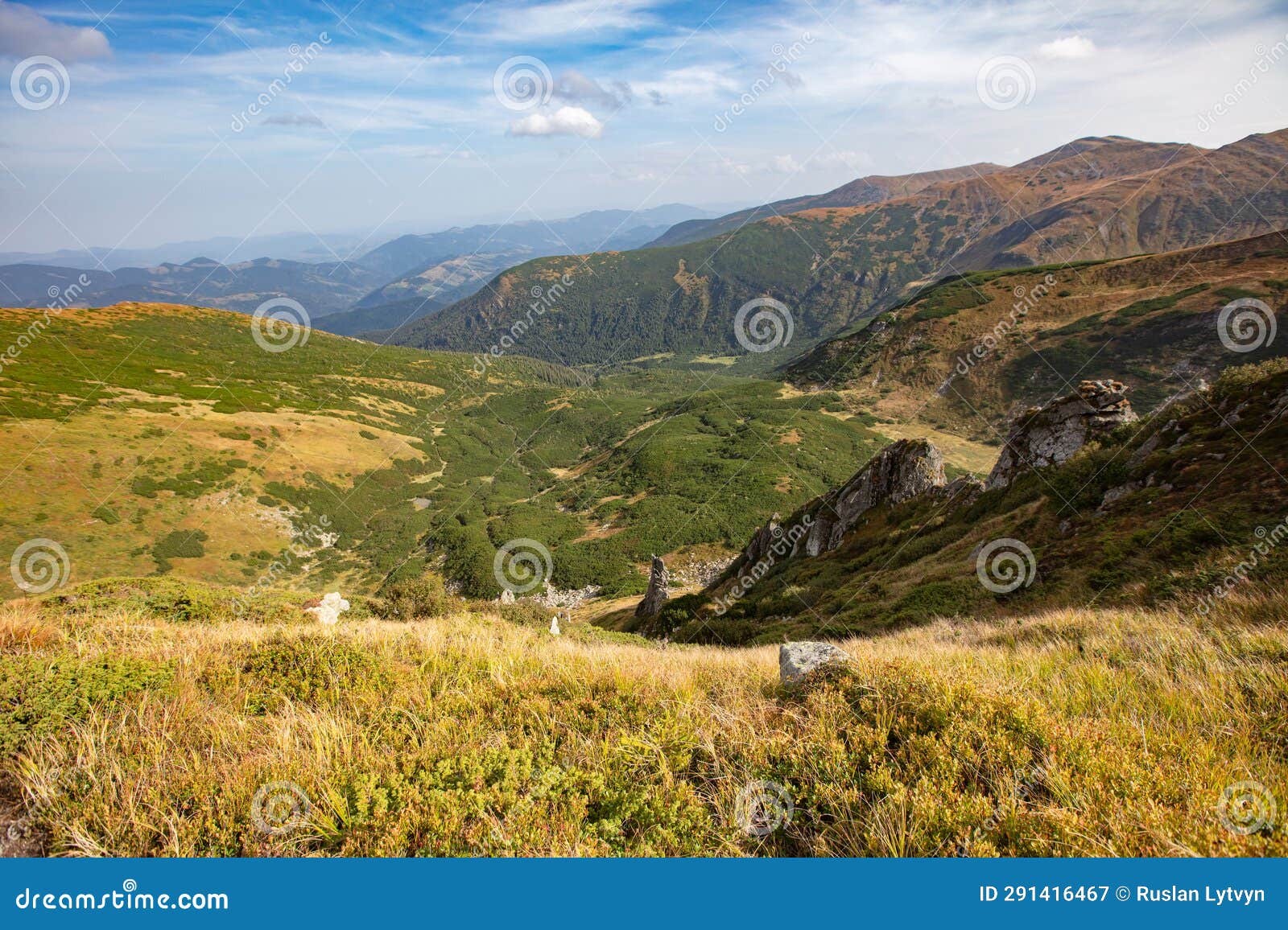 Sharp Rocks of Shpytsi Mountain in Chornohora Mountain Range Stock ...