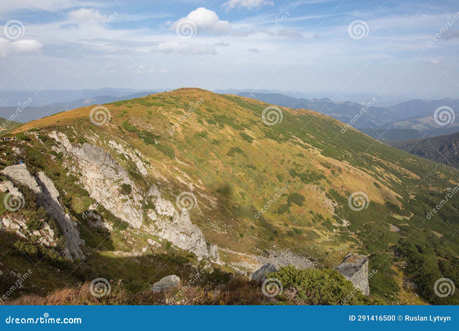 Sharp Rocks of Shpytsi Mountain in Chornohora Mountain Range Stock ...