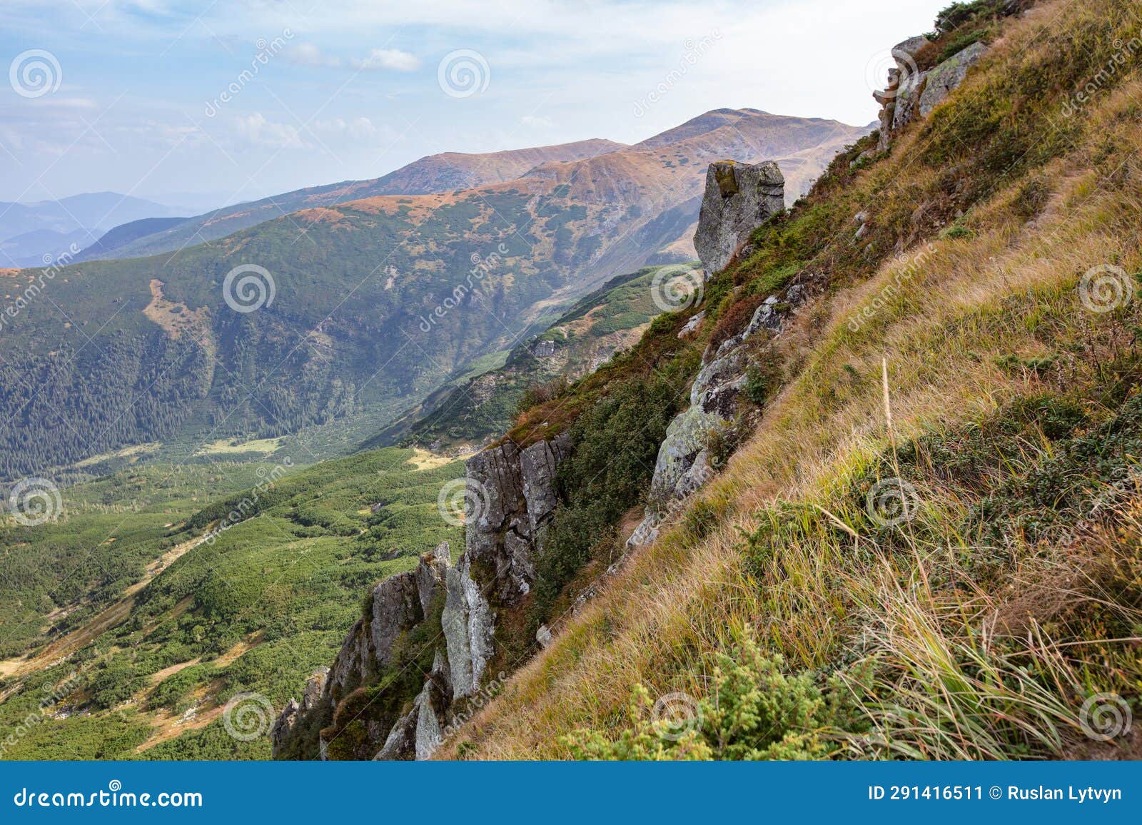 Sharp Rocks of Shpytsi Mountain in Chornohora Mountain Range in ...