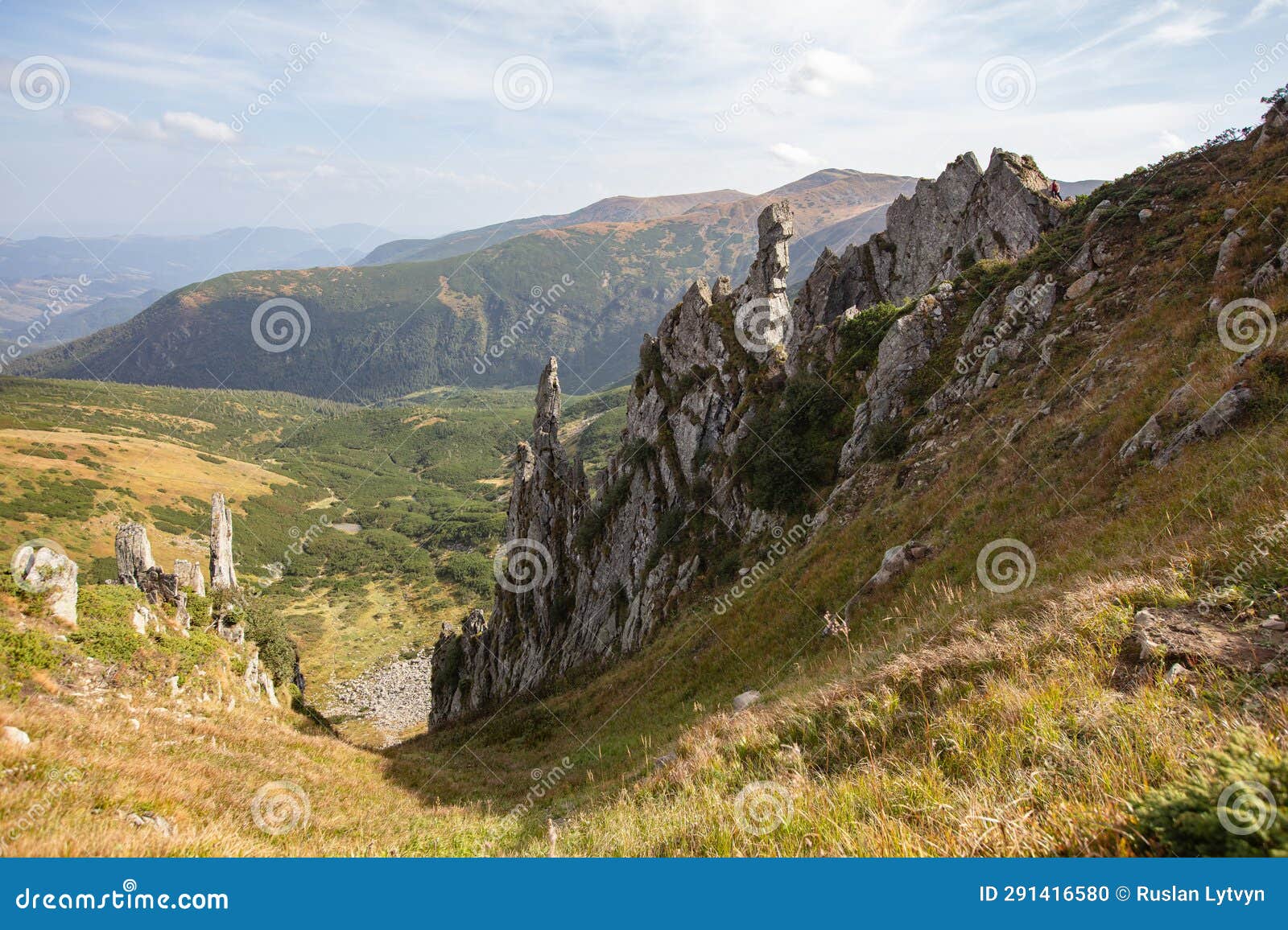 Sharp Rocks of Shpytsi Mountain in Chornohora Mountain Range in ...