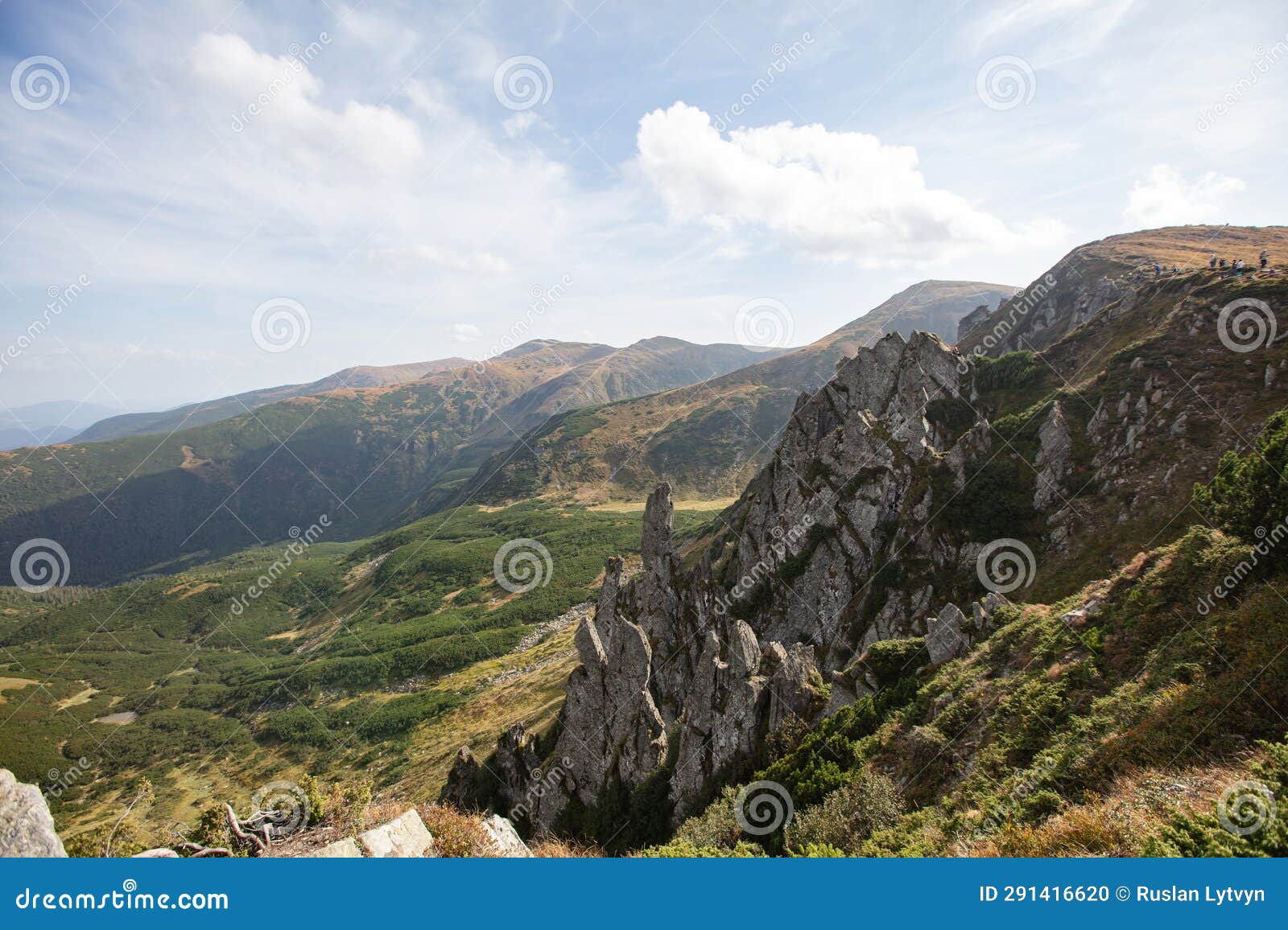 Sharp Rocks of Shpytsi Mountain in Chornohora Mountain Range in ...