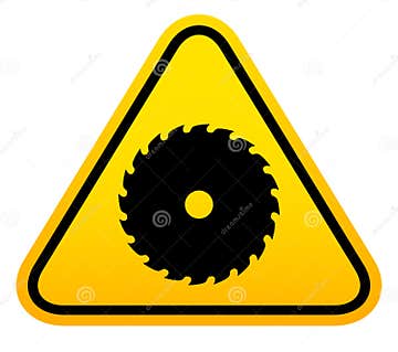 Sharp Saw Blade Hazard Sign Stock Vector - Illustration of moving ...