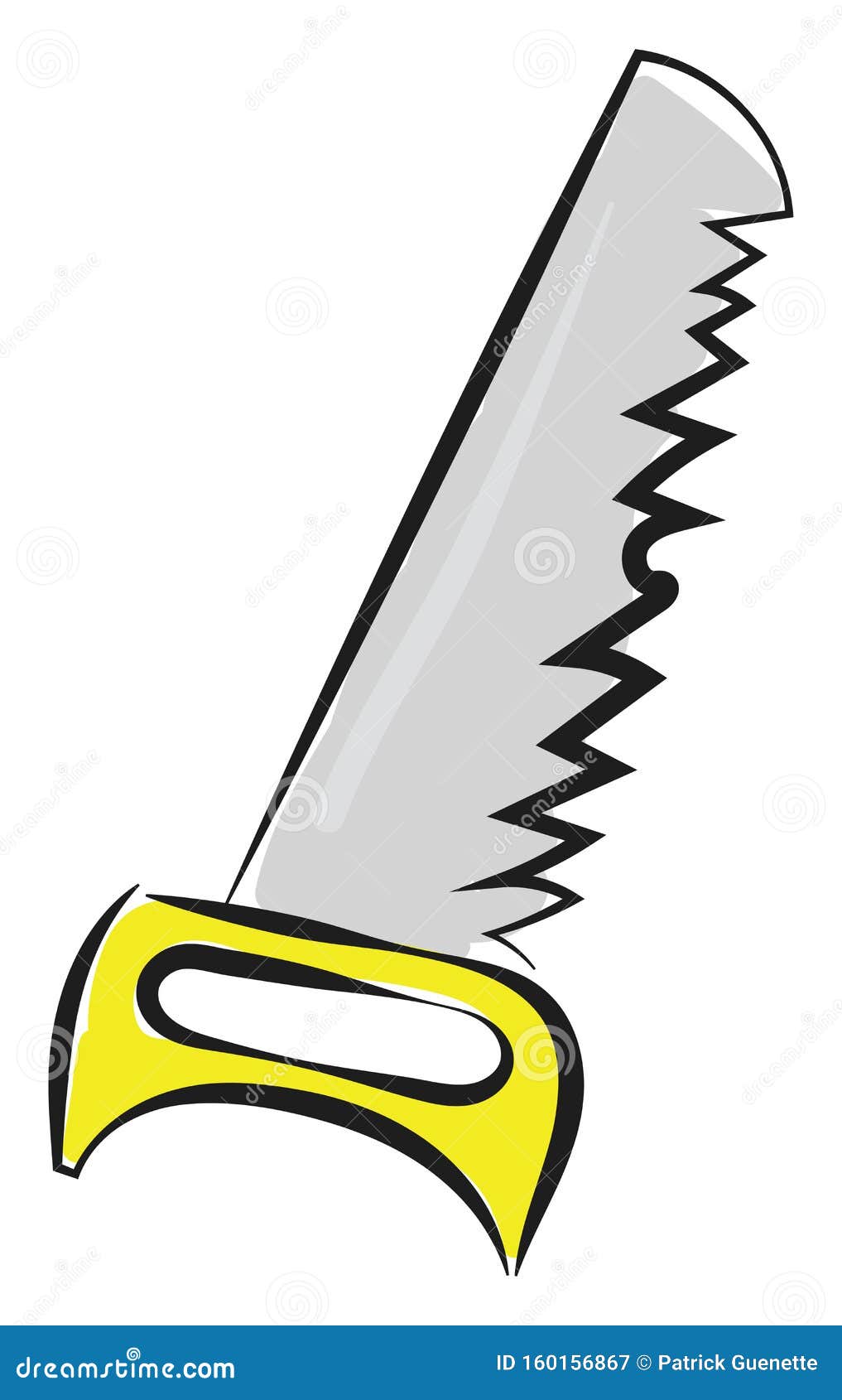 A Sharp Saw Vector or Color Illustration Stock Vector - Illustration of ...