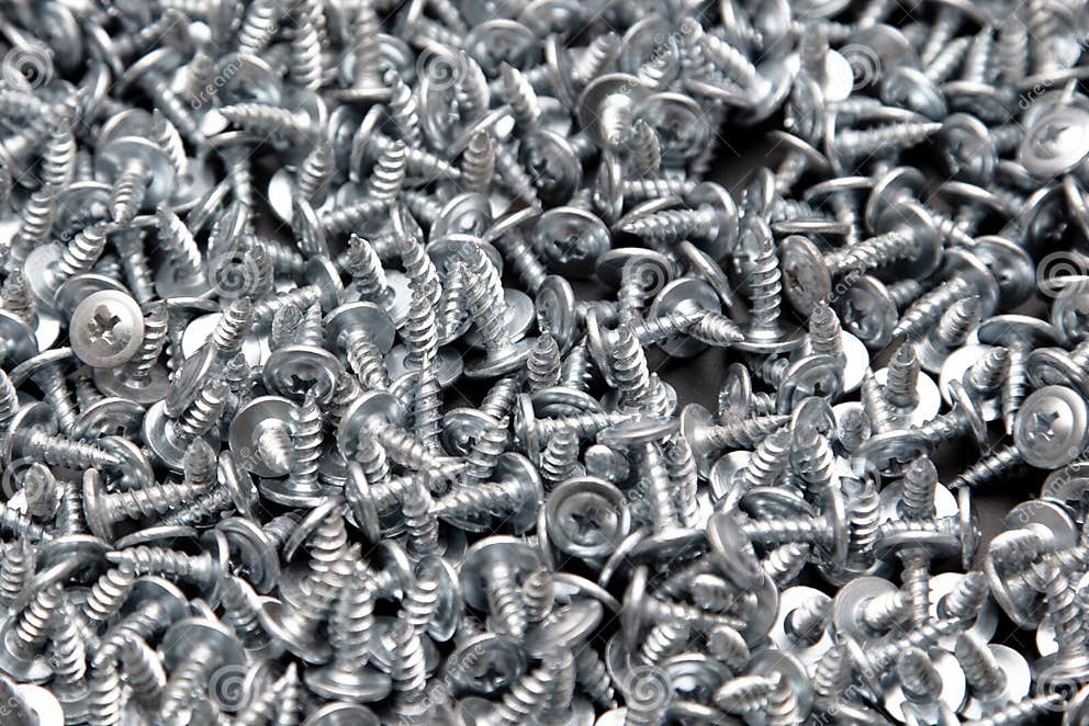 Sharp Screws As Abstract Background Stock Photo - Image of closeup ...