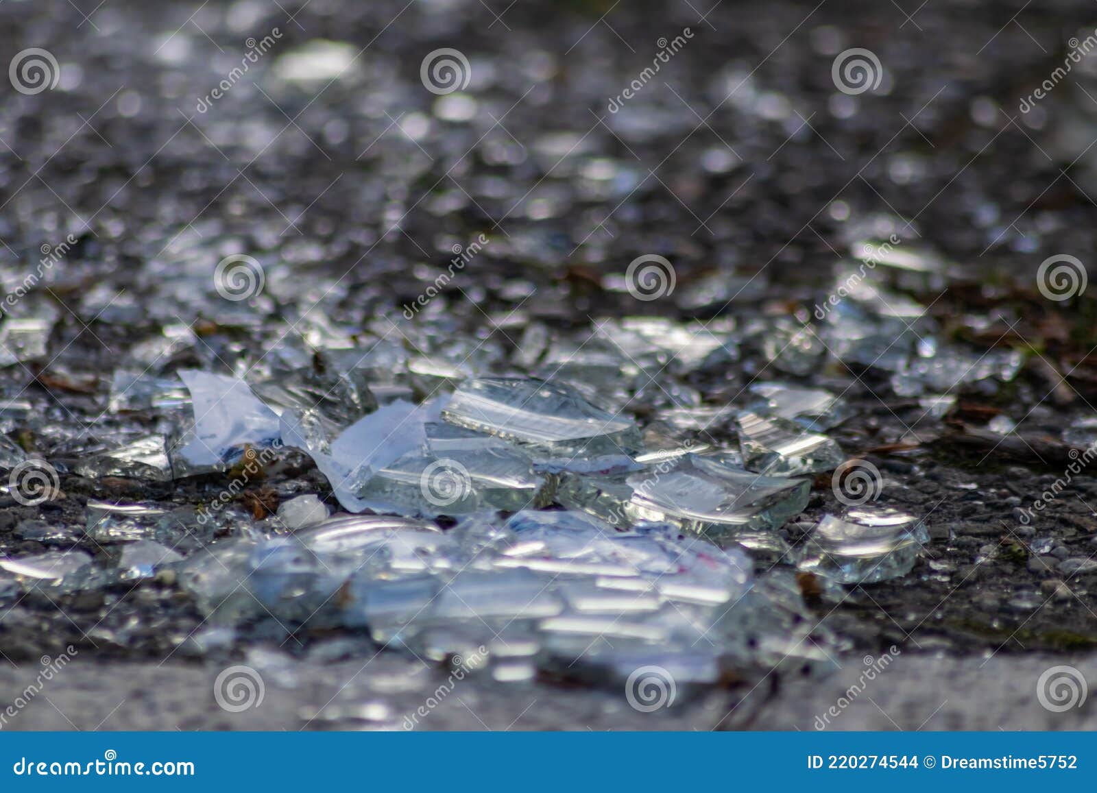 Sharp Shards of a Broken Glass Bottle on the Ground with Sharp Blades ...