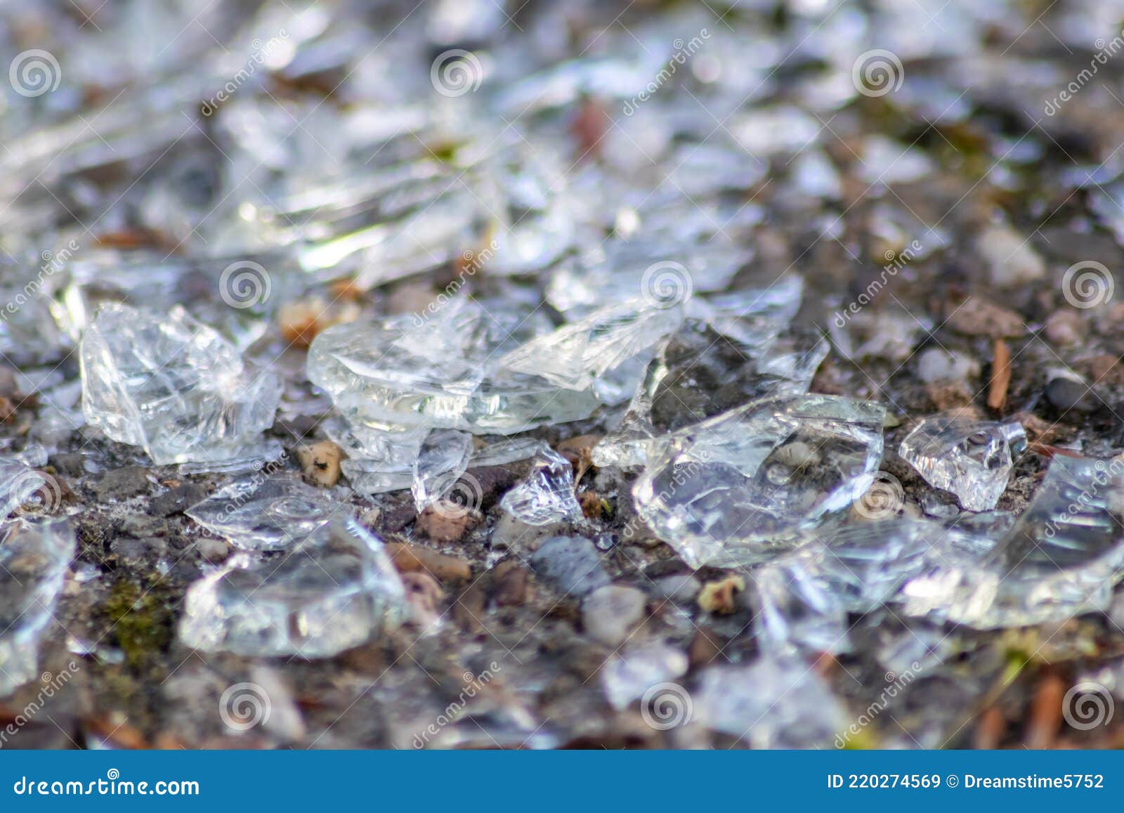 Sharp Shards of a Broken Glass Bottle on the Ground with Sharp Blades ...