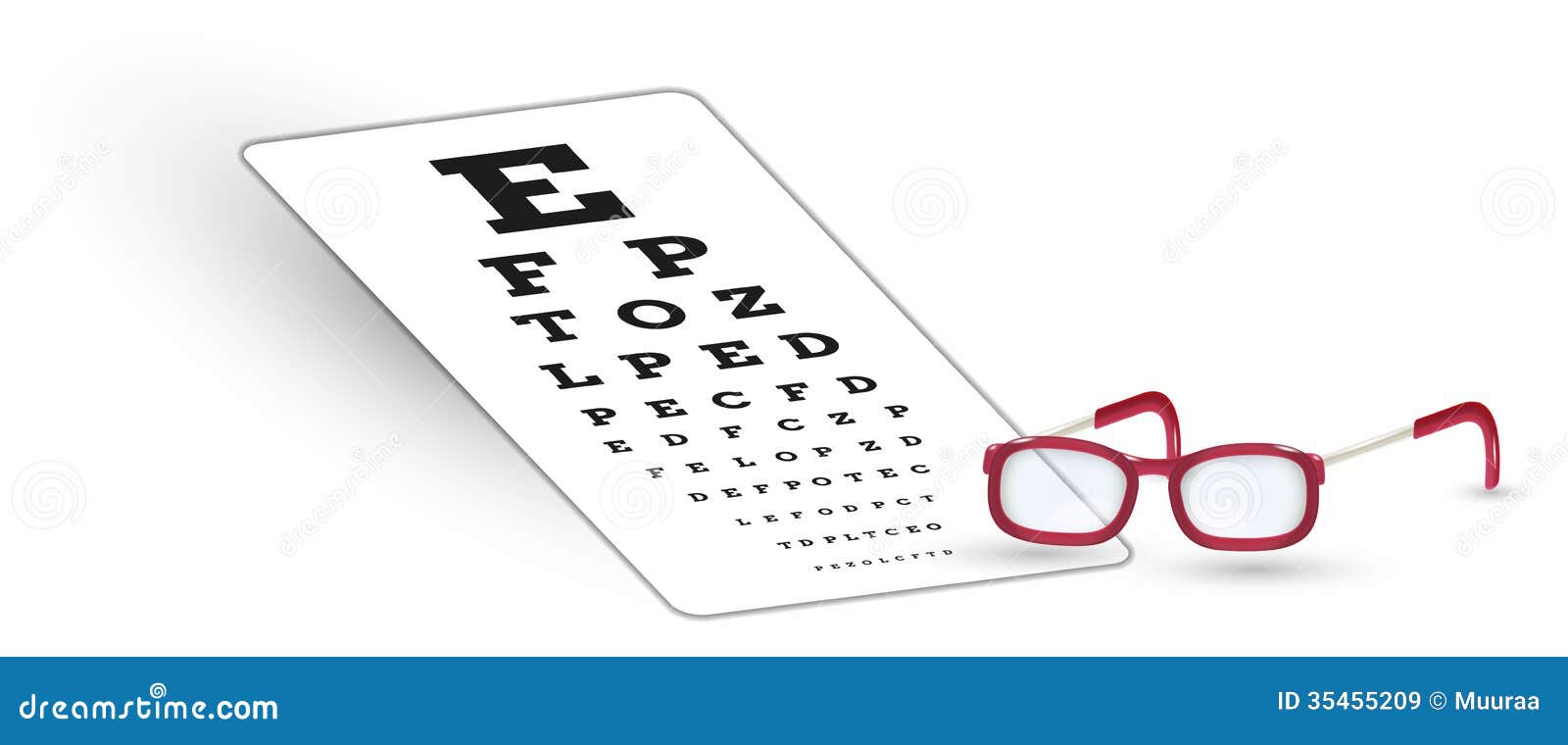 Snellen Eye Chart Test Box. 3d Rendering Stock Image | CartoonDealer ...