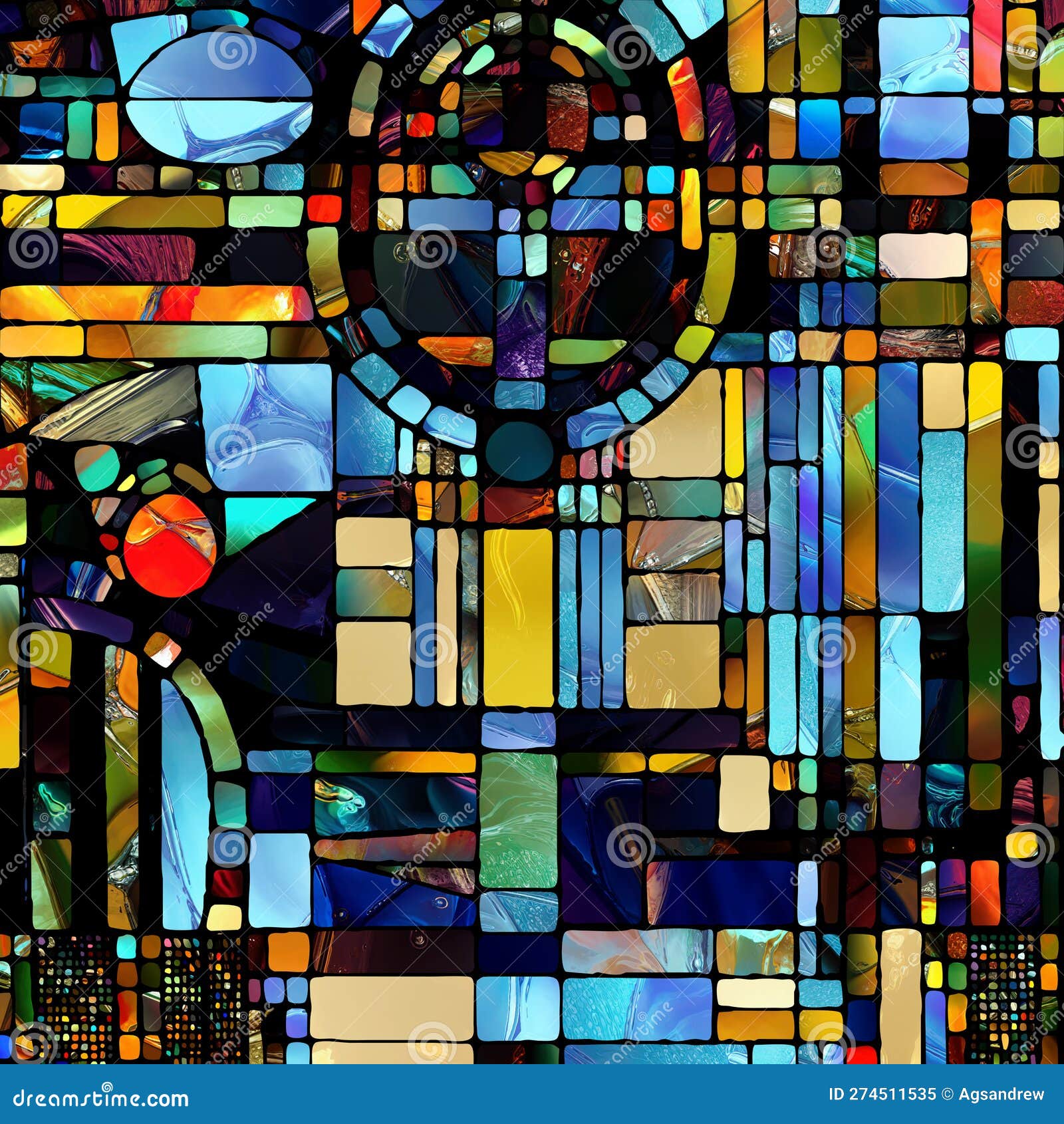 Dance of Colorful Glass stock illustration. Illustration of ...