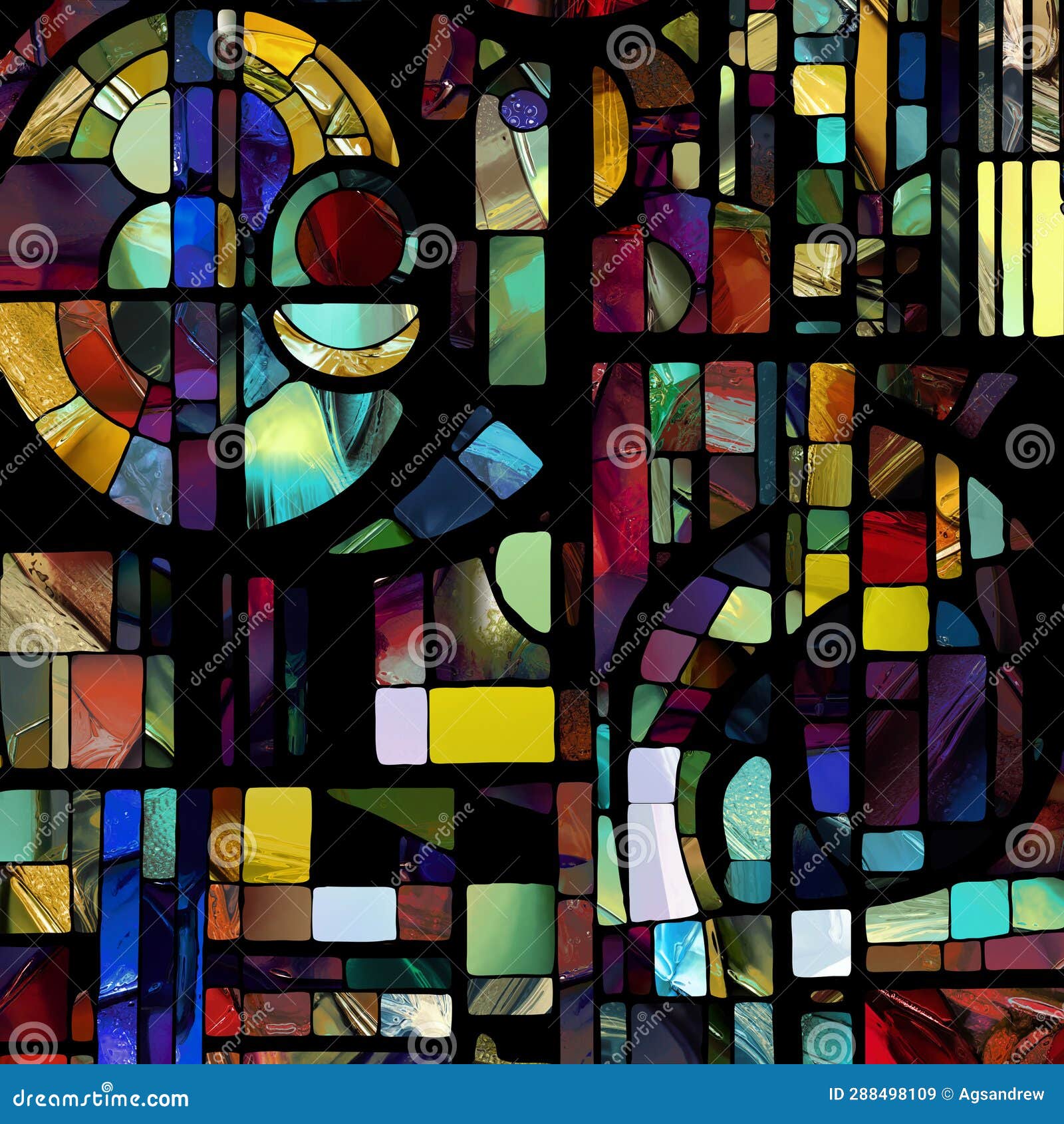 Processing Colorful Glass stock image. Image of element - 288498109