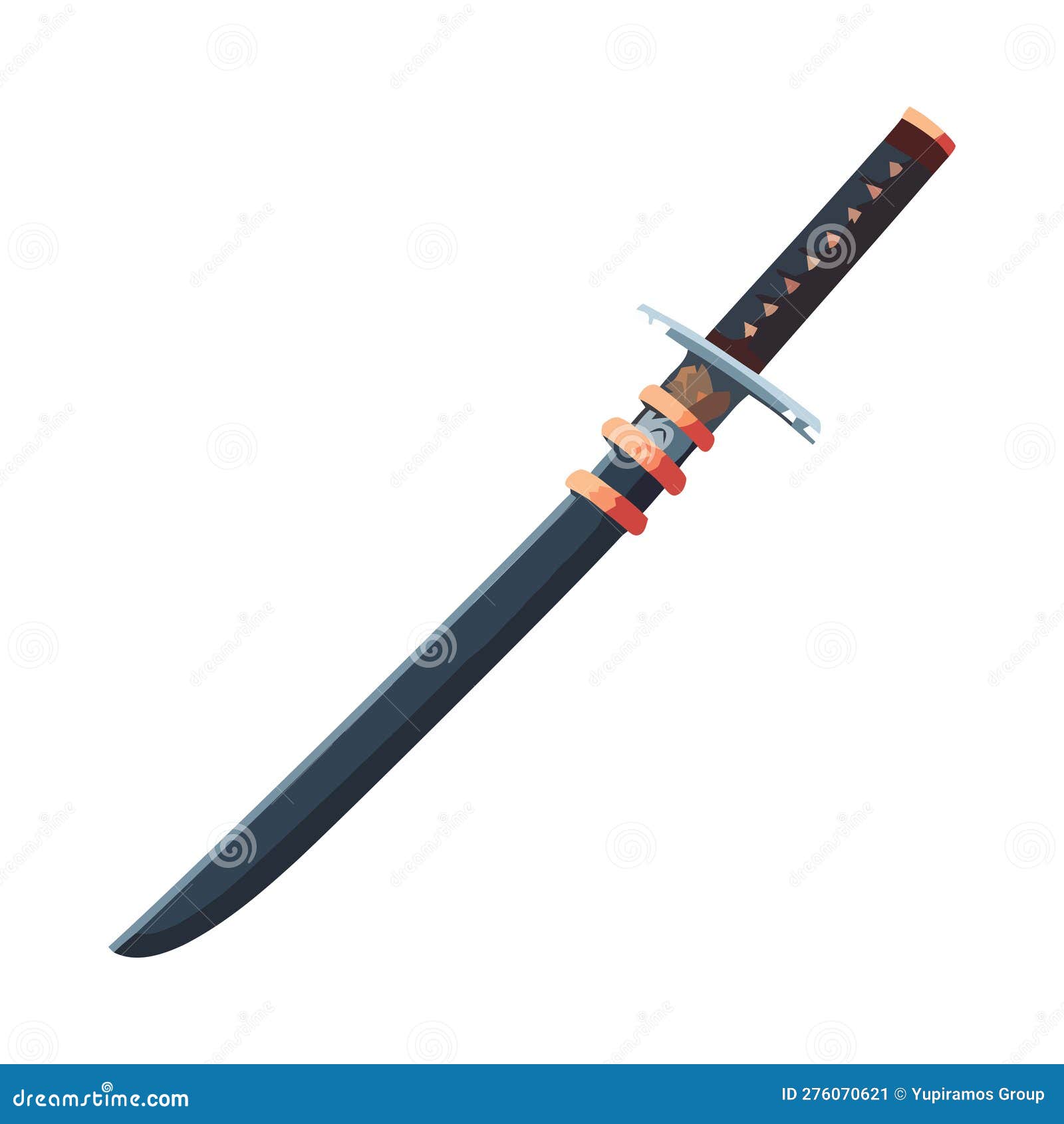Sharp Steel Blade of Ancient Samurai Sword Stock Vector - Illustration ...