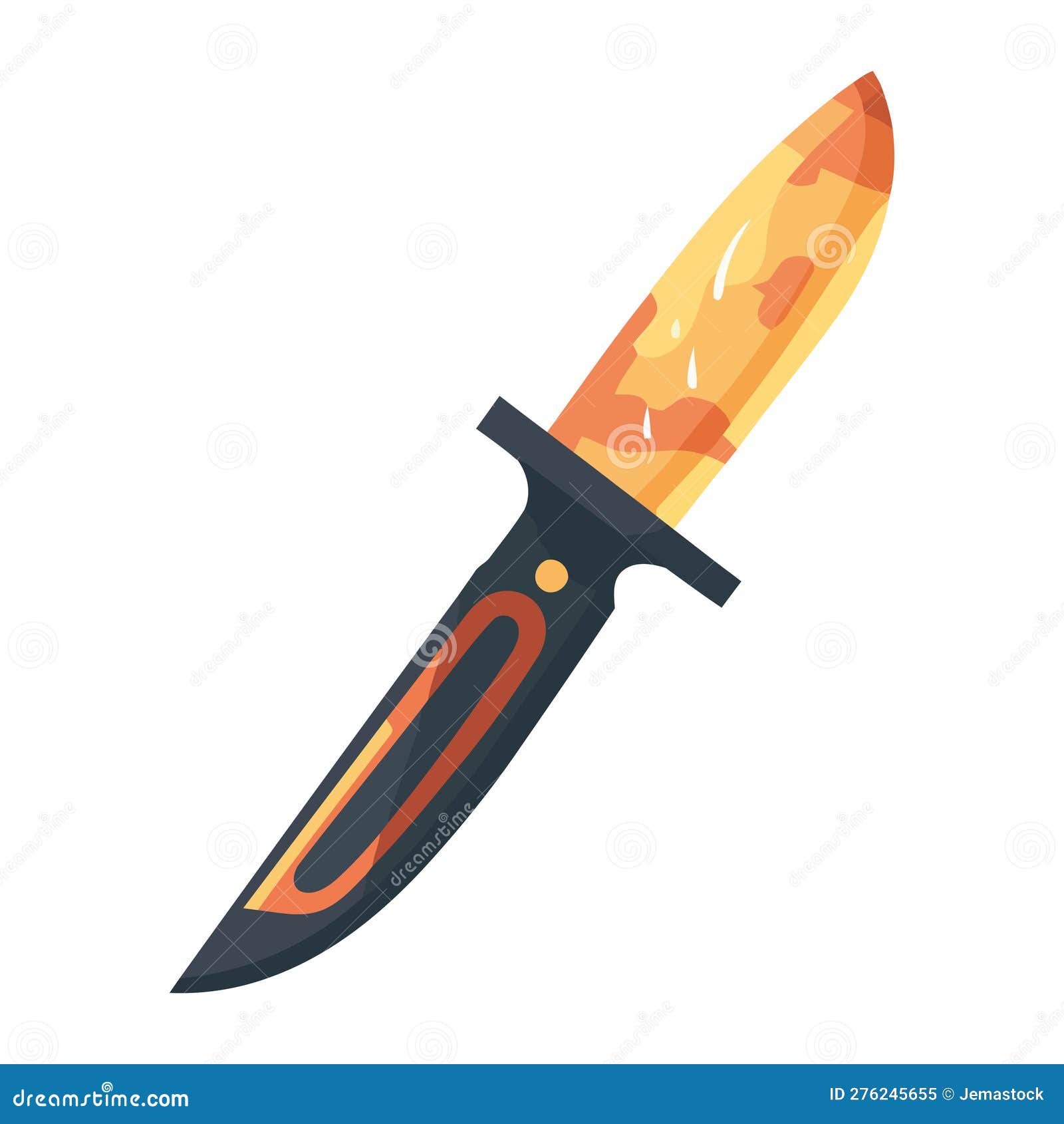 Sharp Steel Blade at the Edge of Danger Stock Illustration ...