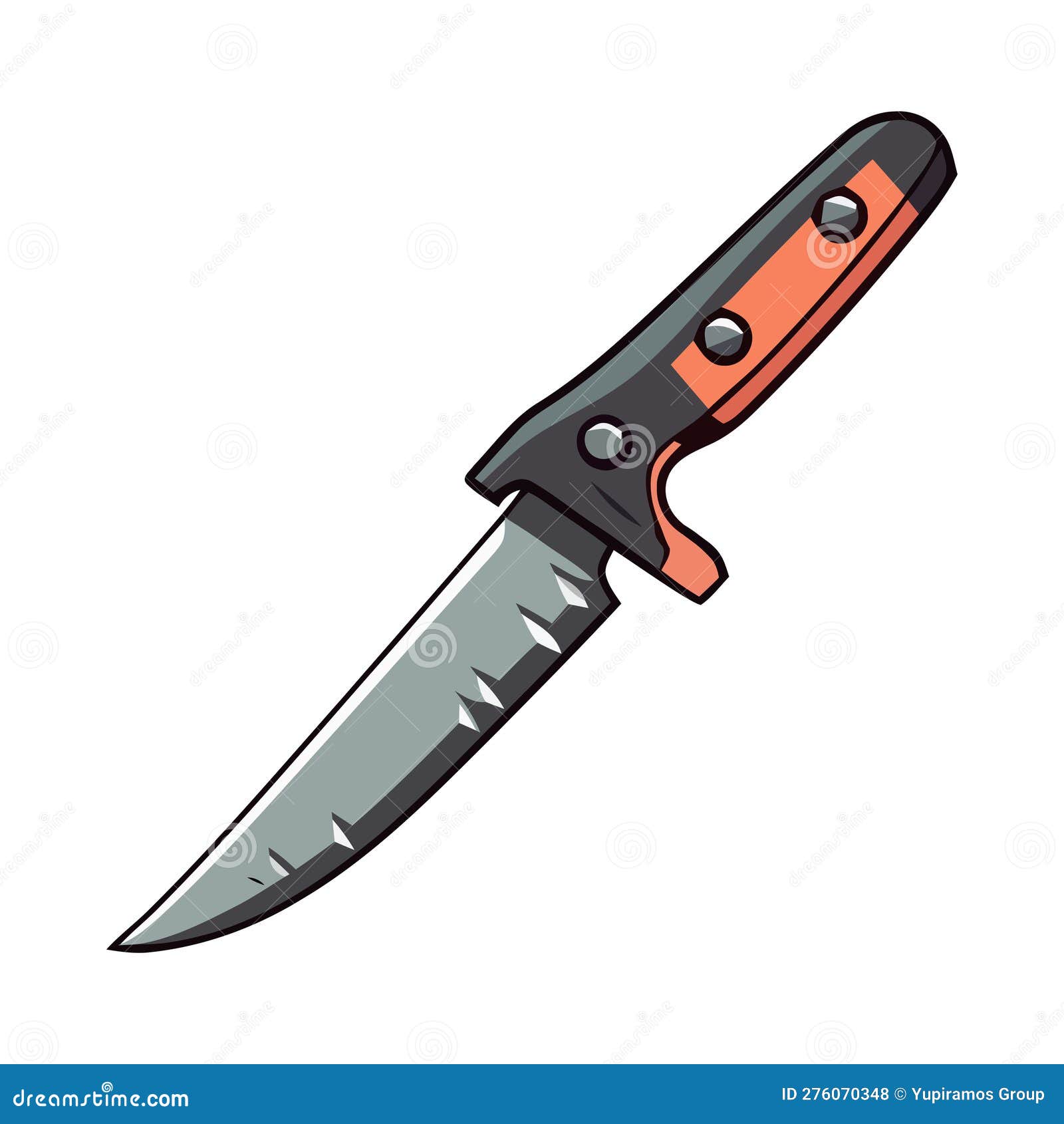 Sharp Steel Blade Handle of Danger Equipment Stock Vector ...