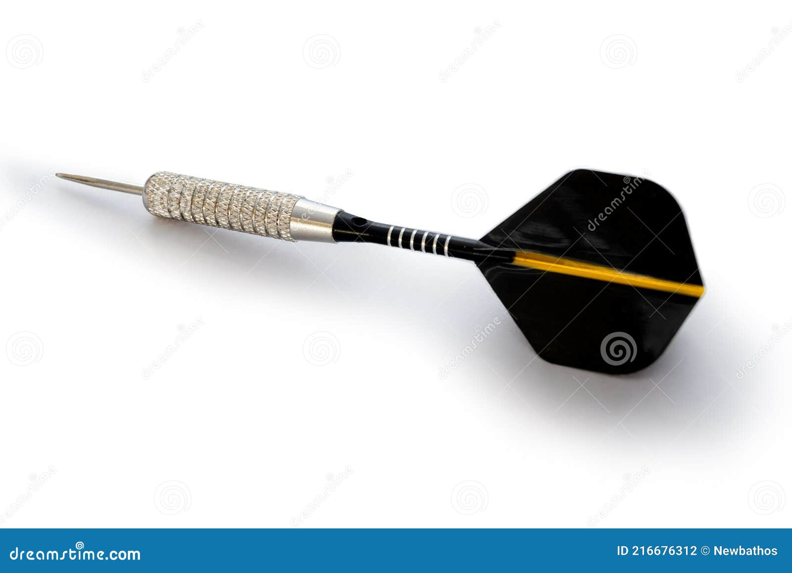 Sharp Steel Dart on a White Background. Determination in Getting ...