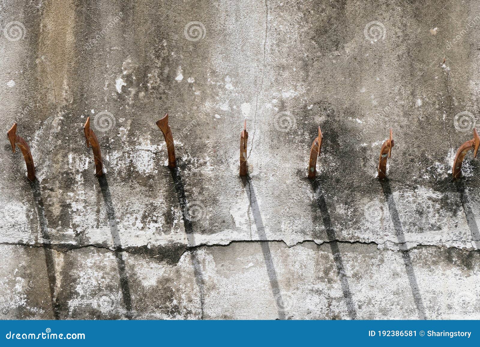 Sharp Steel Spikes on Concrete Wall Stock Image - Image of decorative ...