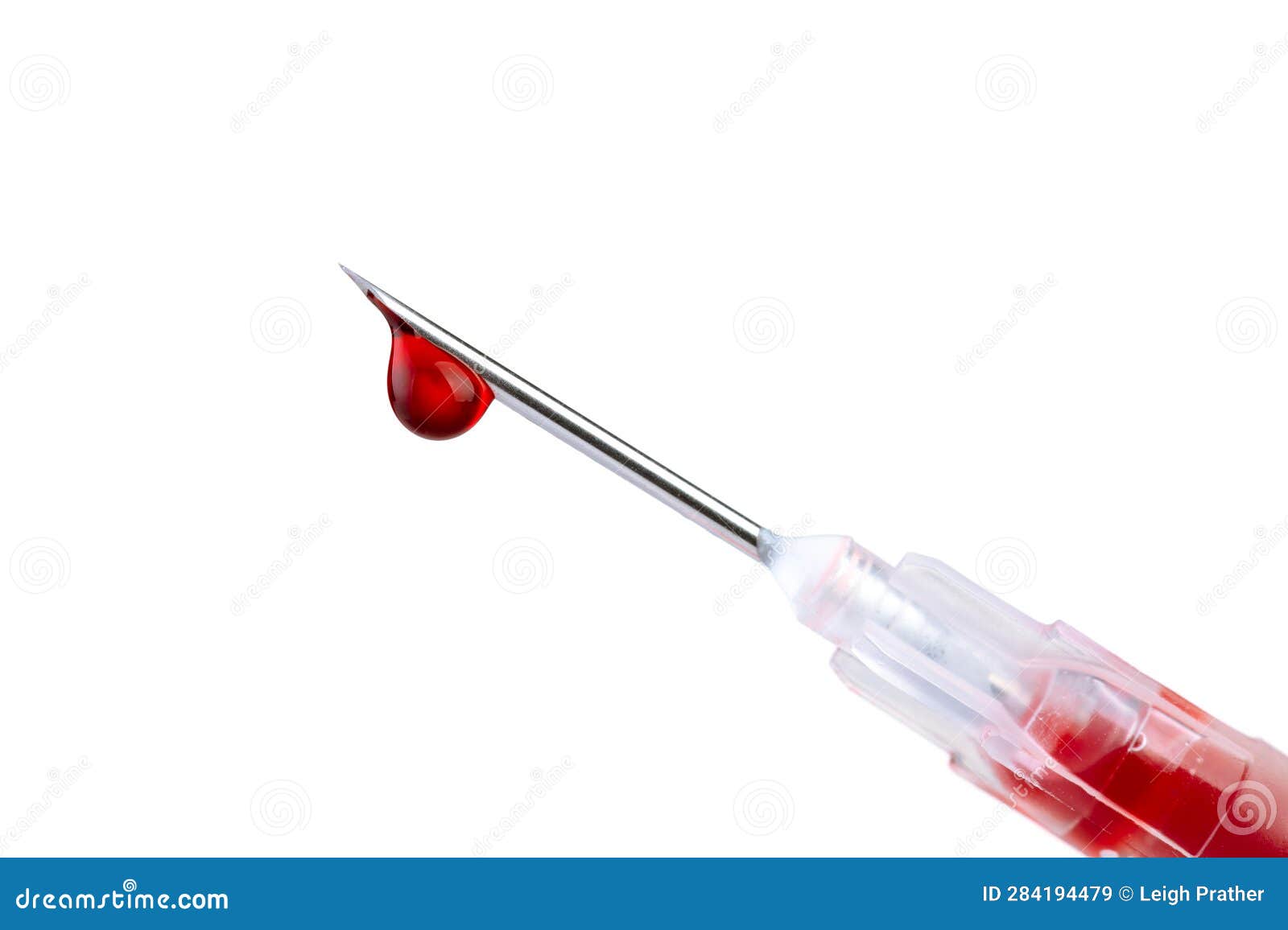 Sharp Syringe Leaking Blood Stock Image - Image of laboratory, medicine ...